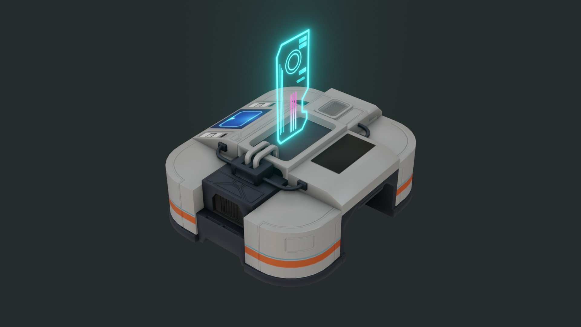 Sci-Fi Control Panel 3D Model by sathak