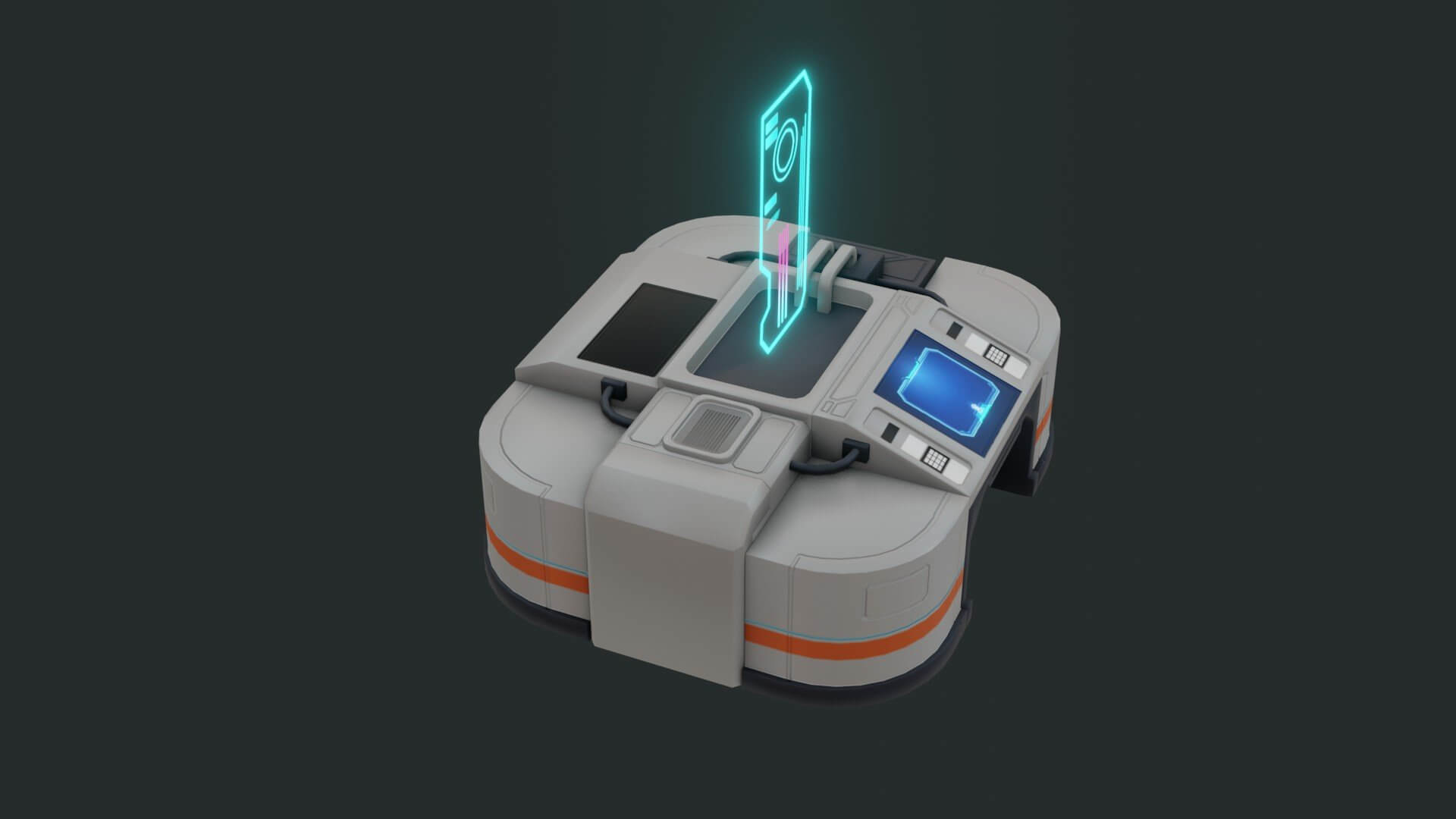 Sci-Fi Control Panel 3D Model by sathak