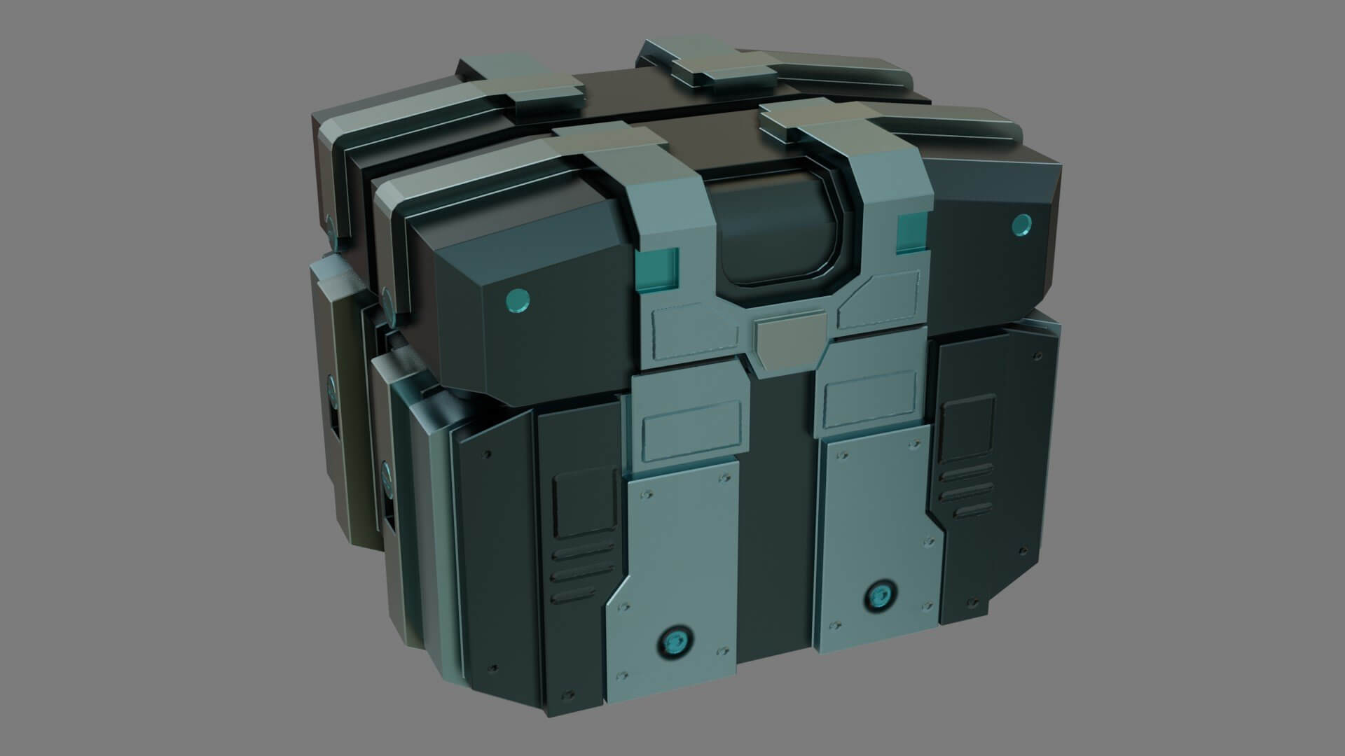 Sci-Fi Crate 3D Model by sathak