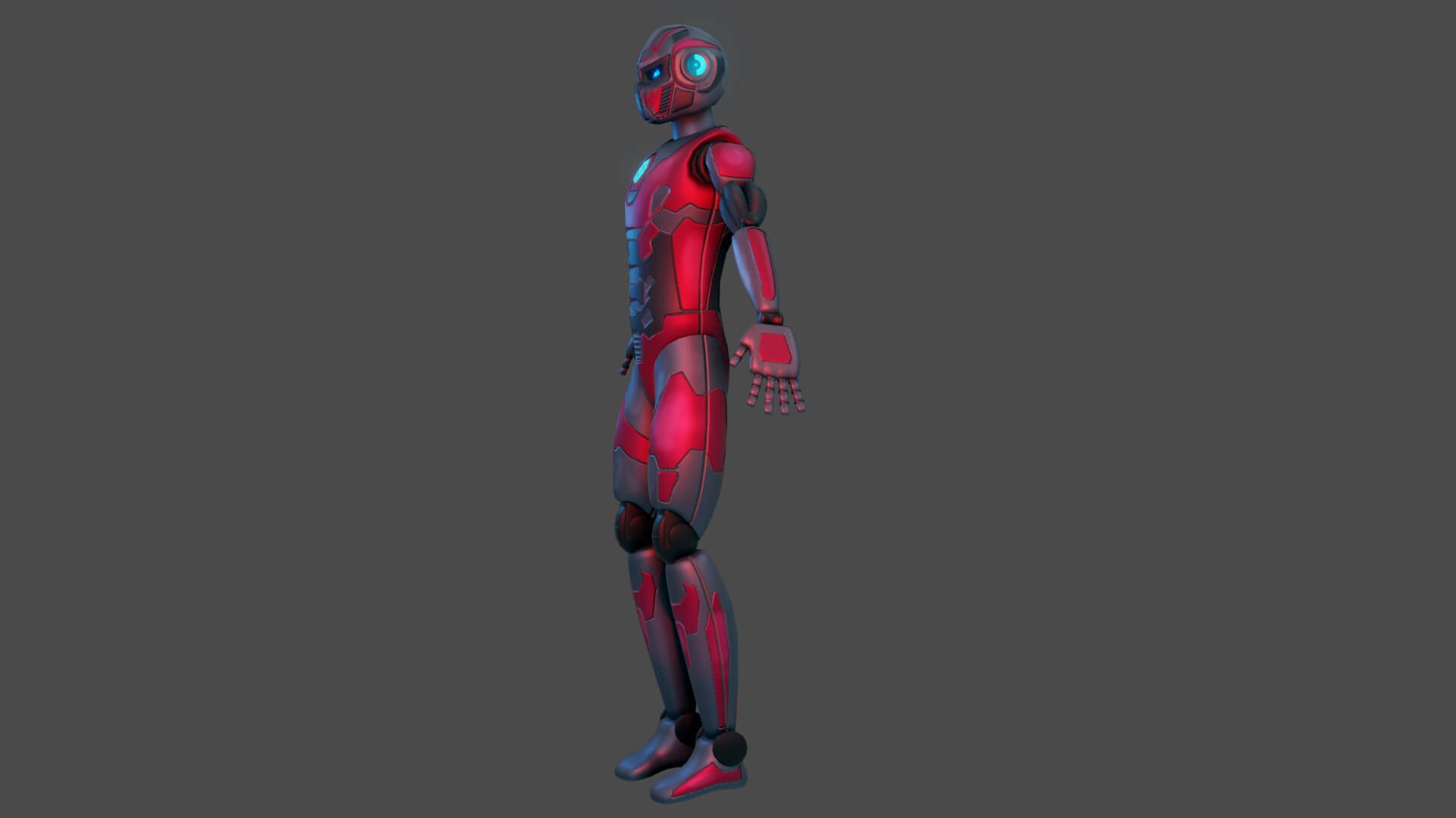 Sci-Fi Cyborg 3D Model by sathak