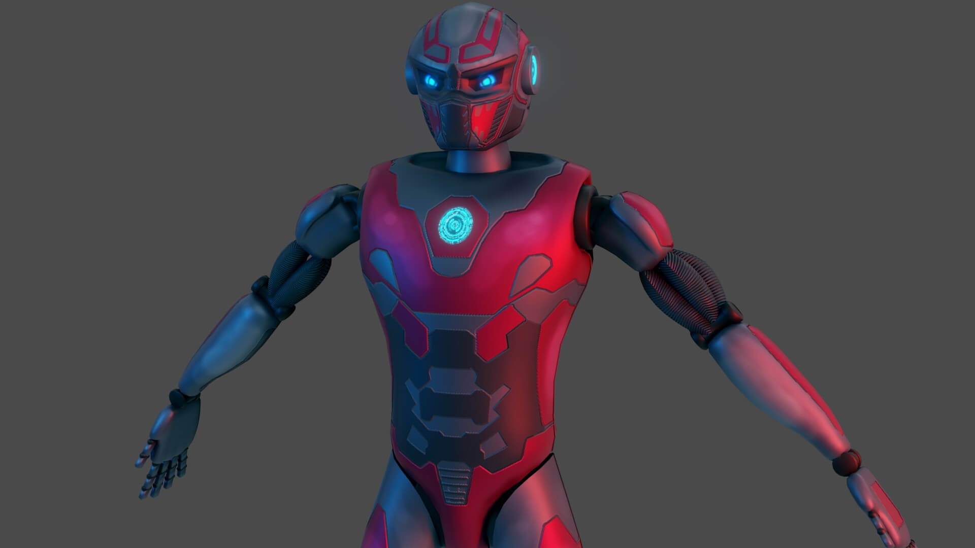 Sci-Fi Cyborg 3D Model by sathak