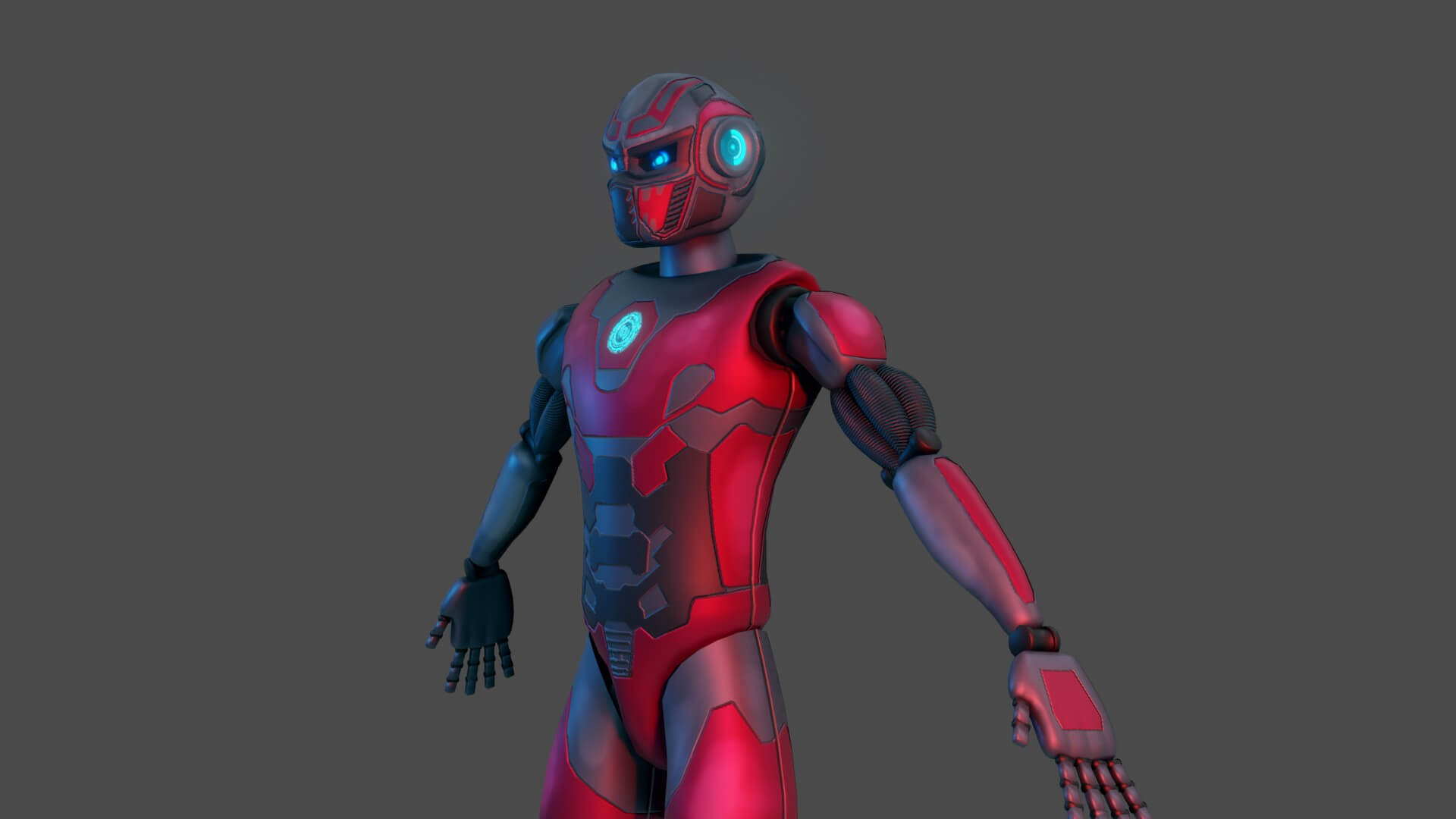 Sci-Fi Cyborg 3D Model by sathak