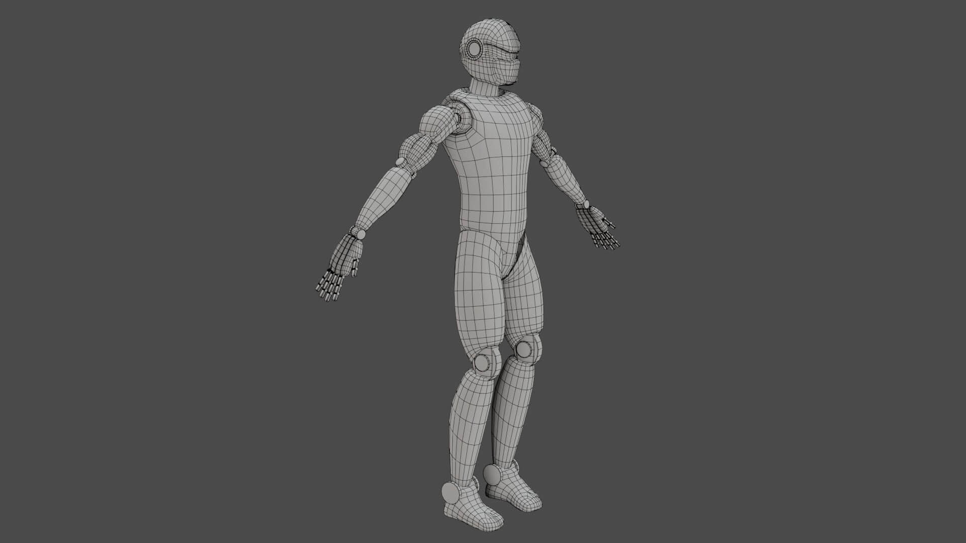 Sci-Fi Cyborg 3D Model by sathak