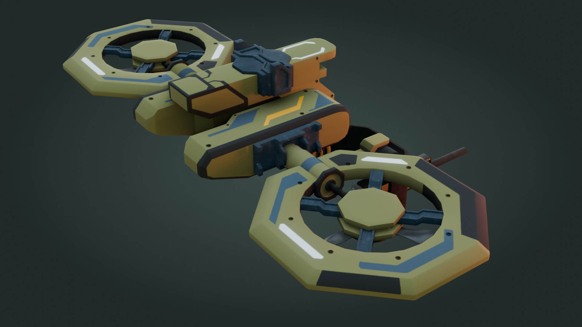 Sci-Fi Drone 3D Model by sathak