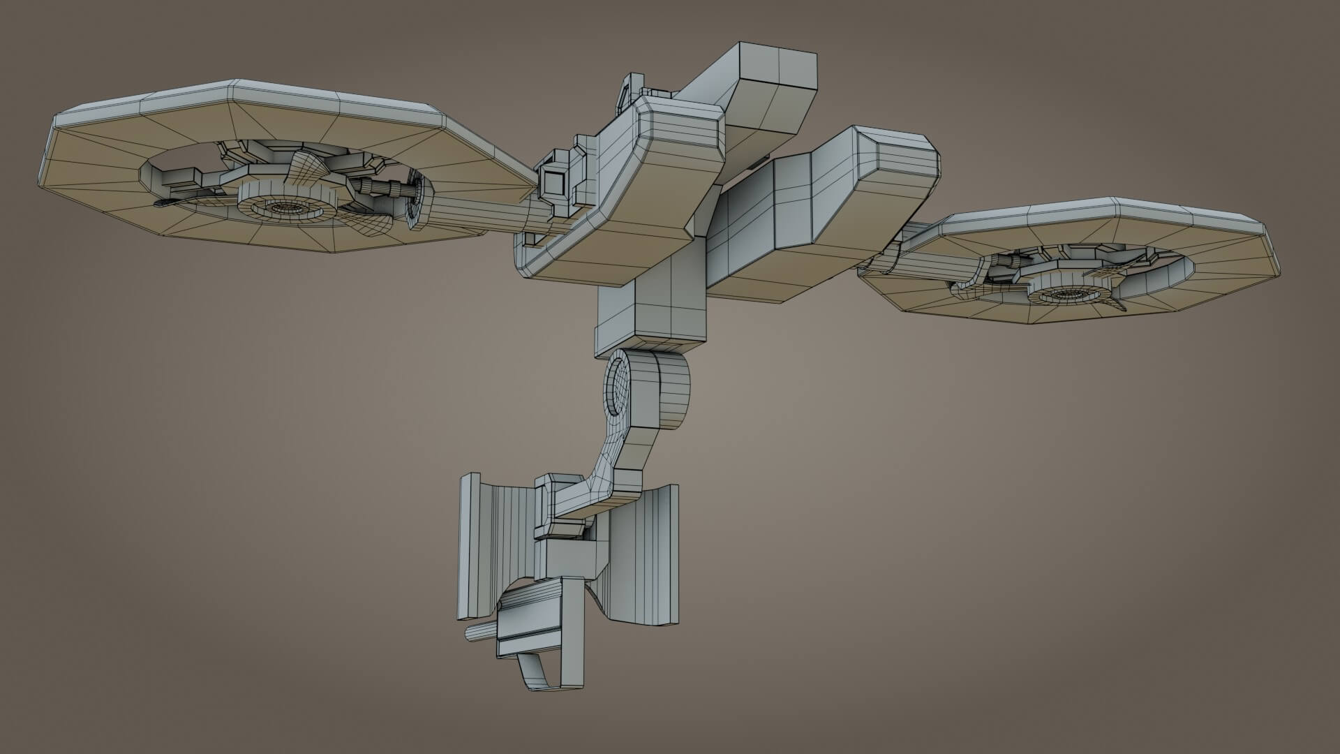 Sci-Fi Drone 3D Model by sathak