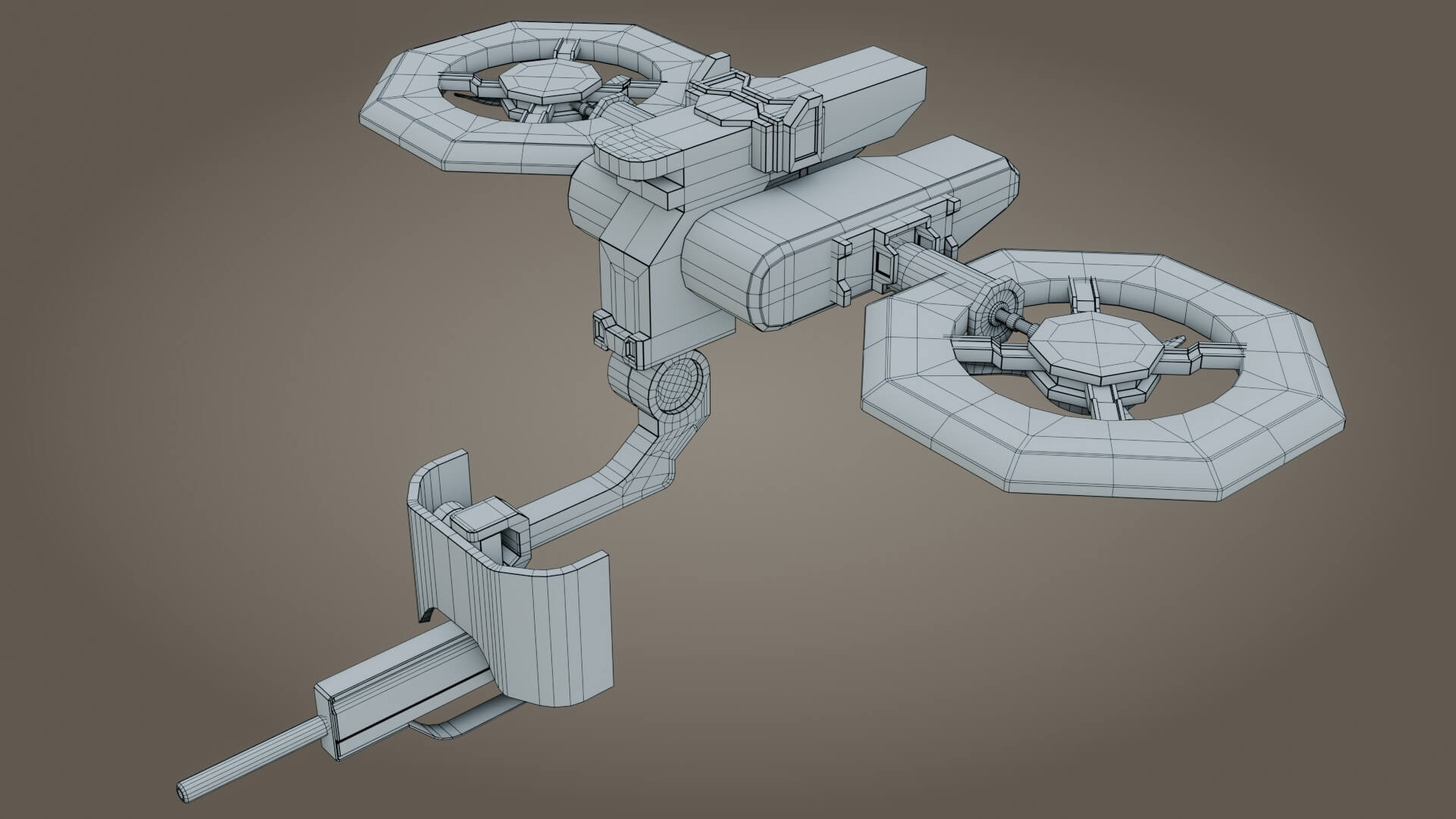 Sci-Fi Drone 3D Model by sathak