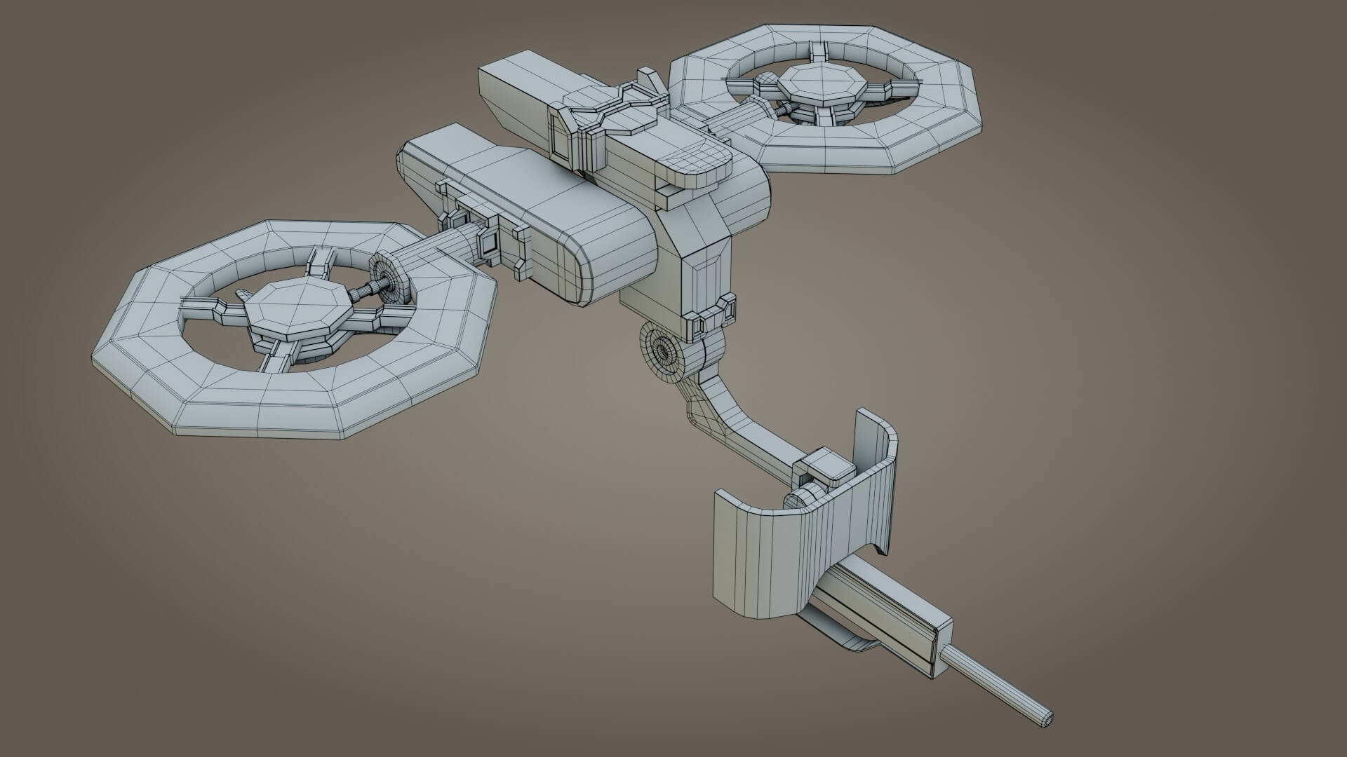 Sci-Fi Drone 3D Model by sathak