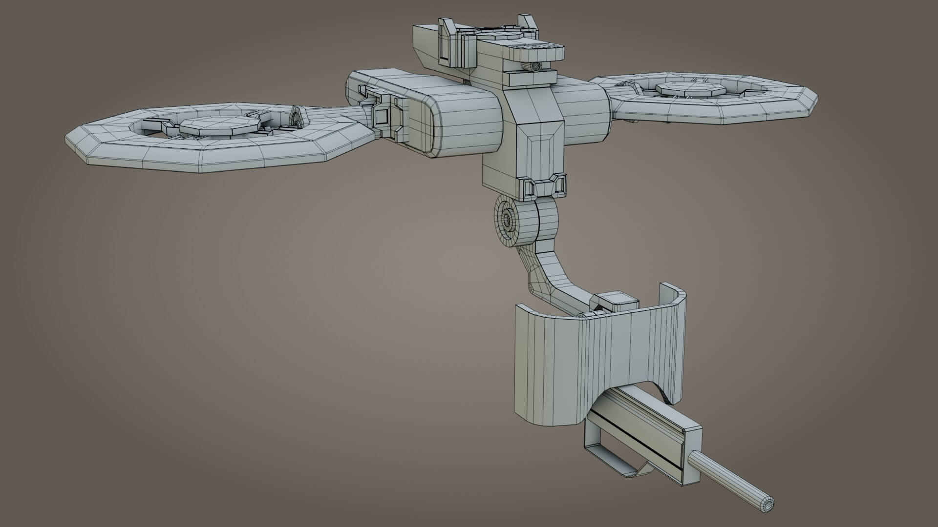 Sci-Fi Drone 3D Model by sathak