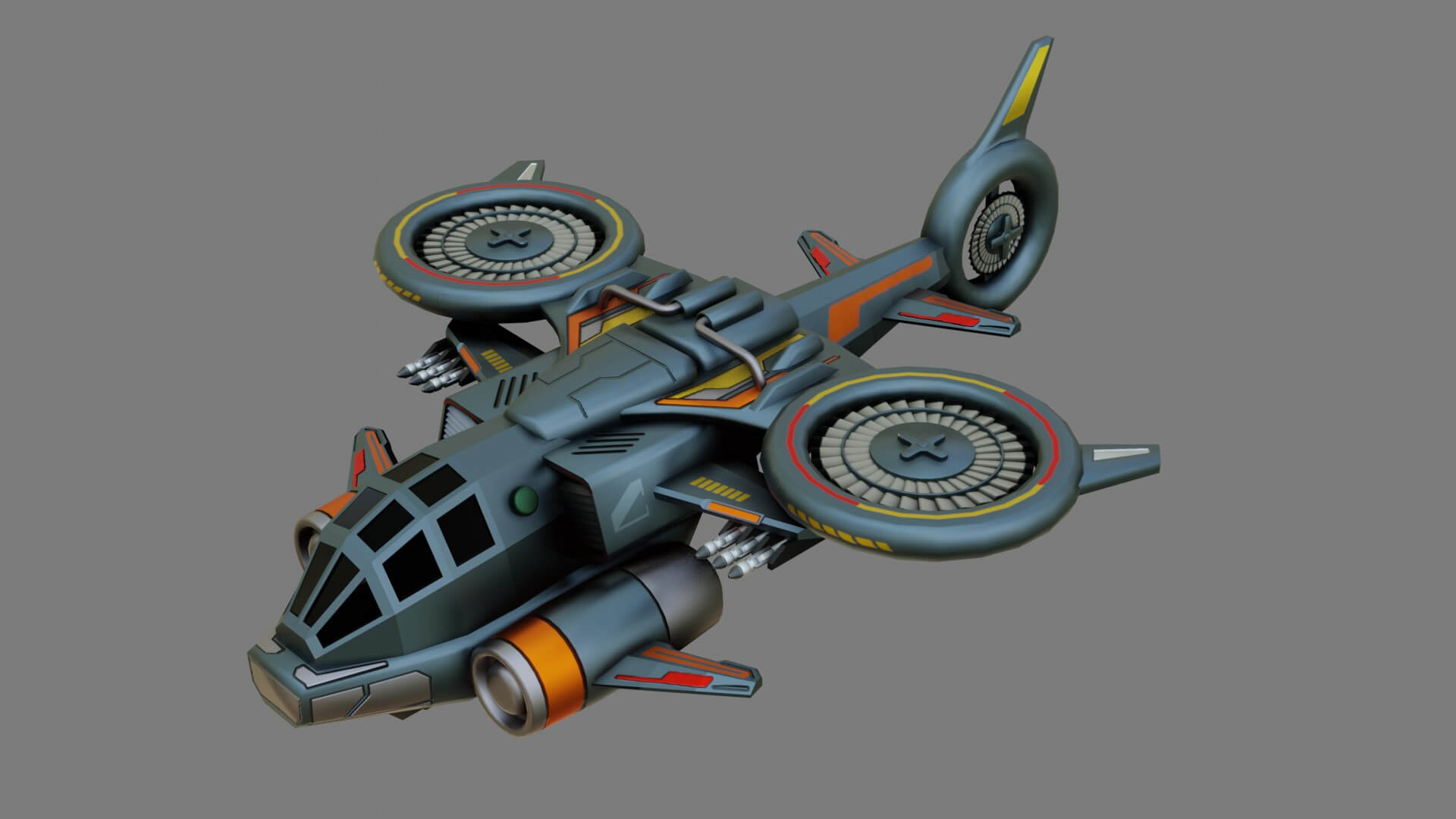 Sci-Fi Drop Ship 3D Model by sathak