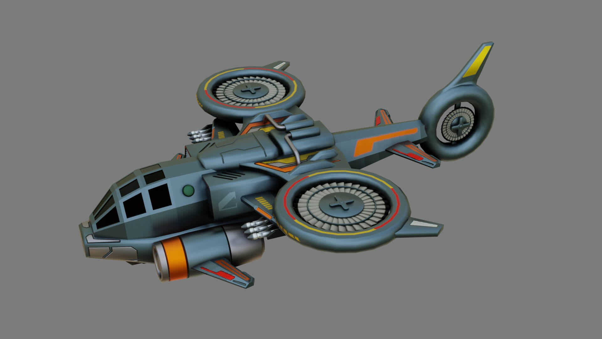 Sci-Fi Drop Ship 3D Model by sathak