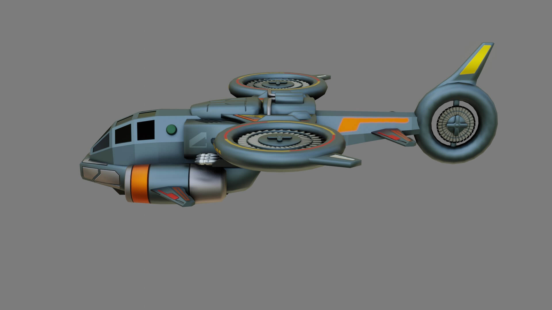 Sci-Fi Drop Ship 3D Model by sathak