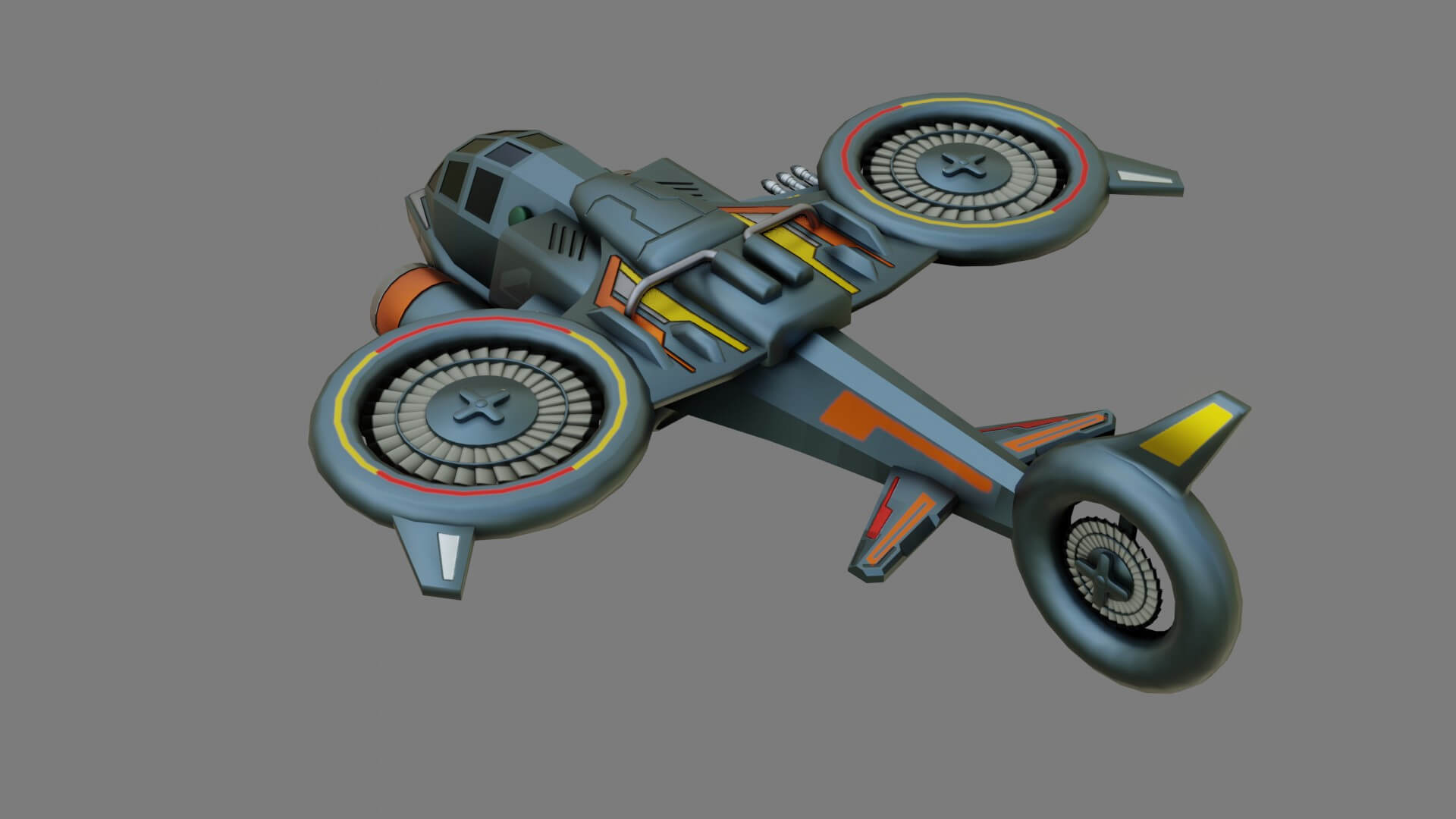 Sci-Fi Drop Ship 3D Model by sathak