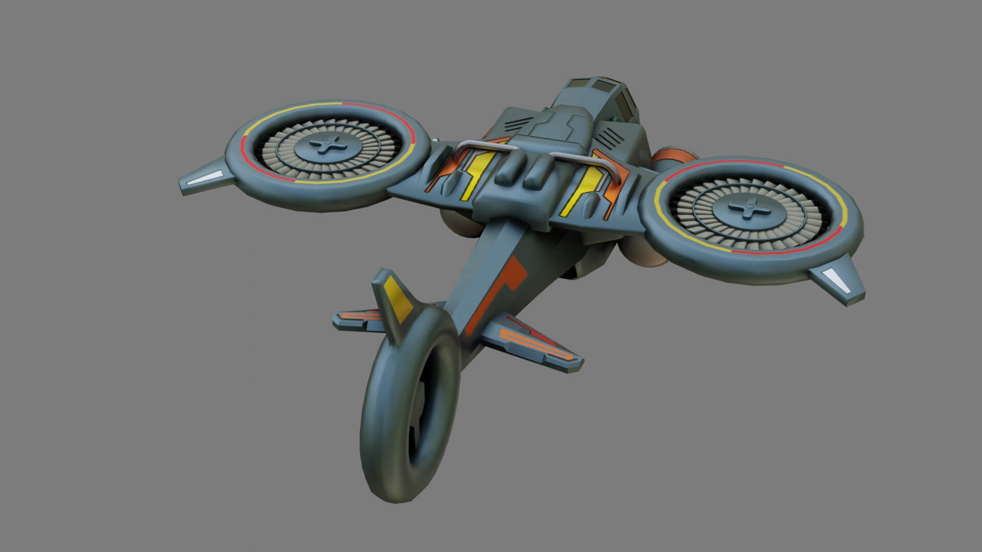 Sci-Fi Drop Ship 3D Model by sathak