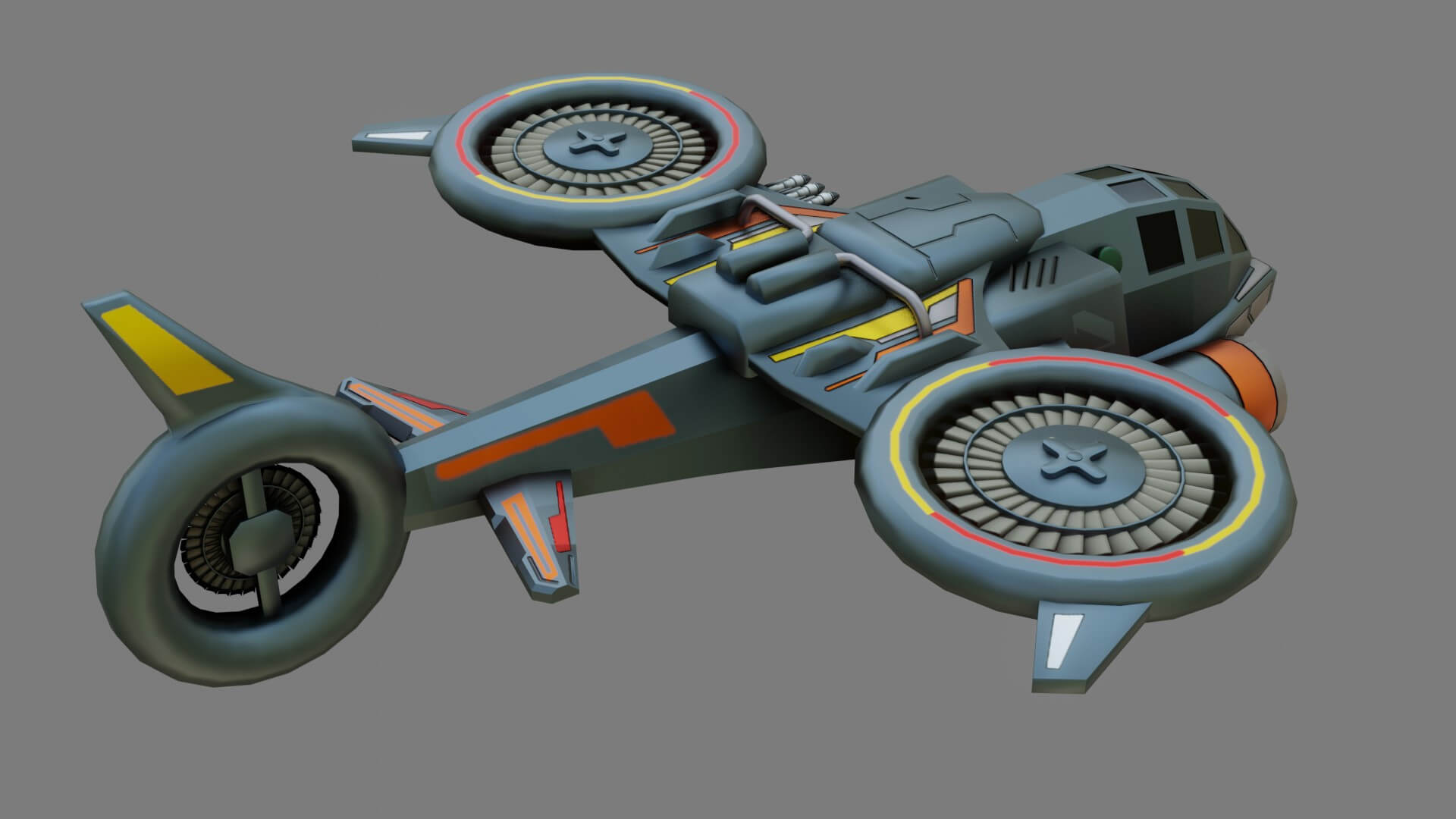 Sci-Fi Drop Ship 3D Model by sathak