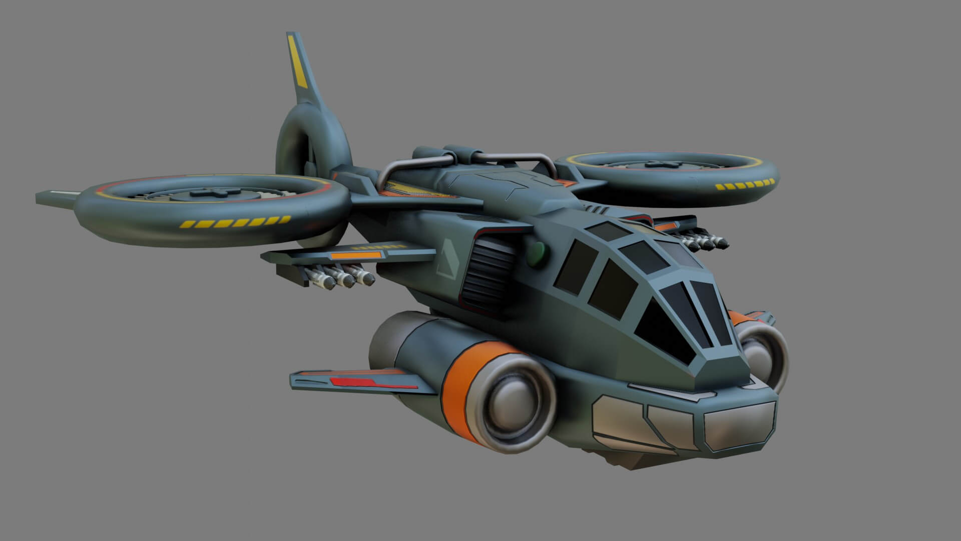 Sci-Fi Drop Ship 3D Model by sathak