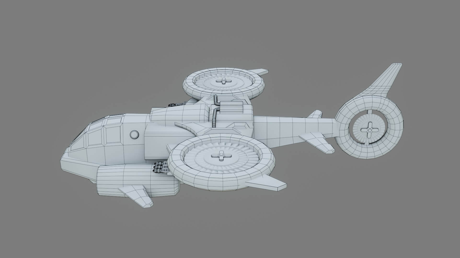 Sci-Fi Drop Ship 3D Model by sathak