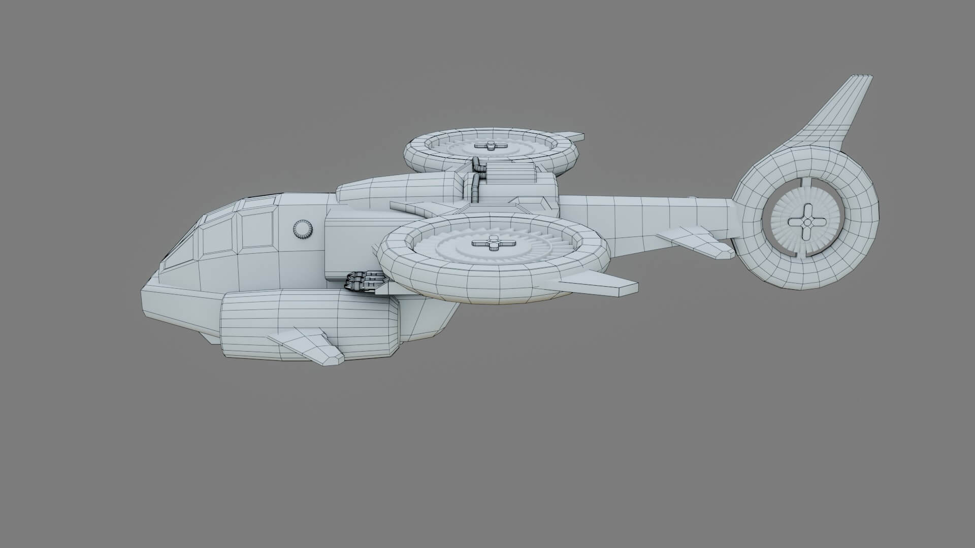 Sci-Fi Drop Ship 3D Model by sathak