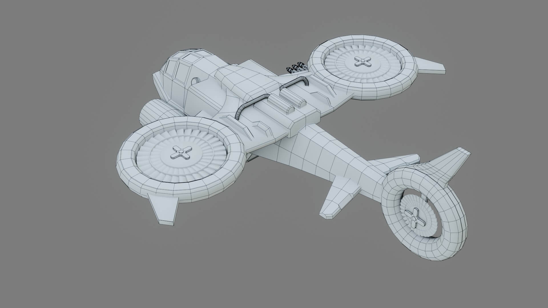 Sci-Fi Drop Ship 3D Model by sathak