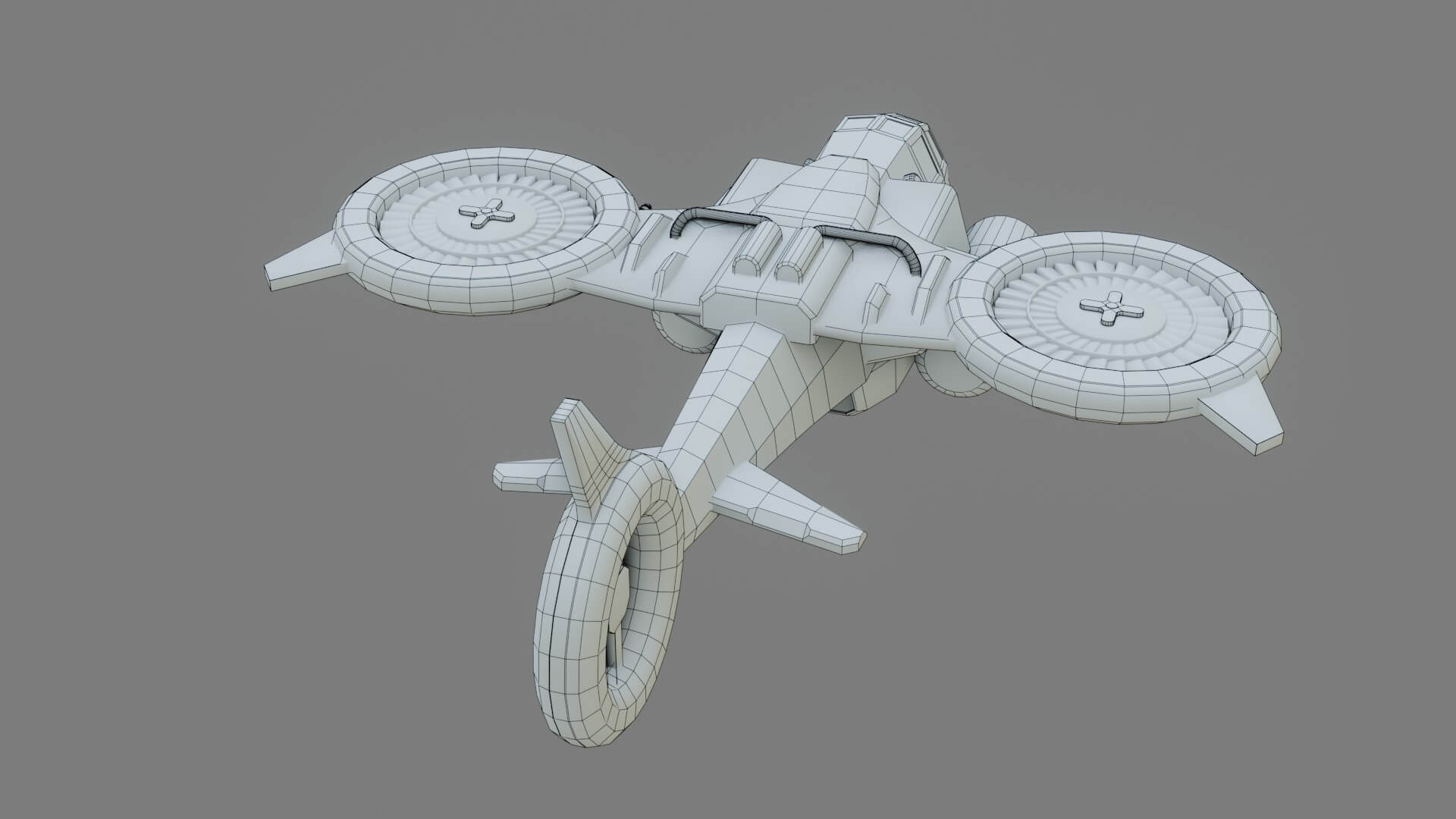 Sci-Fi Drop Ship 3D Model by sathak