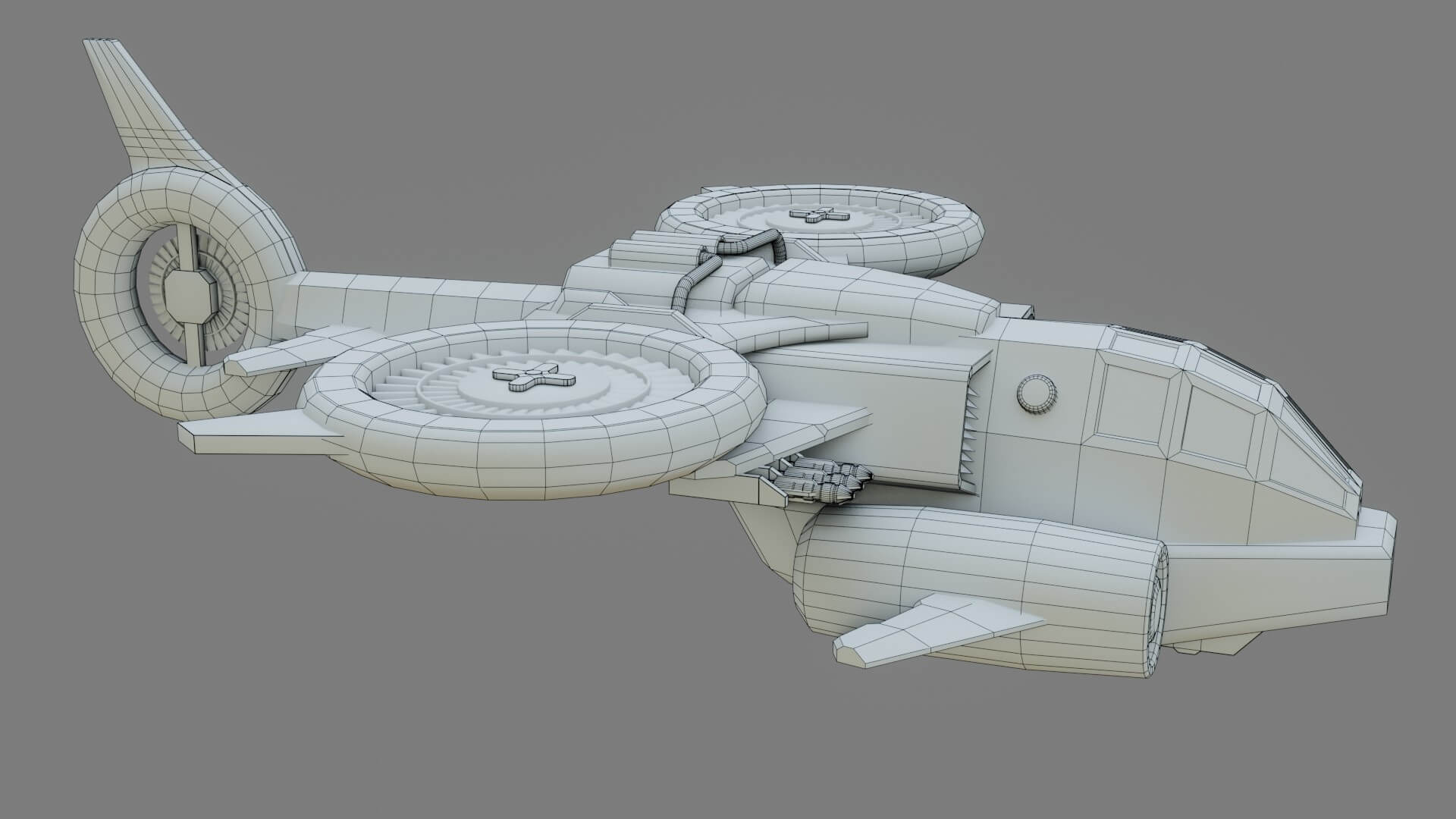 Sci-Fi Drop Ship 3D Model by sathak
