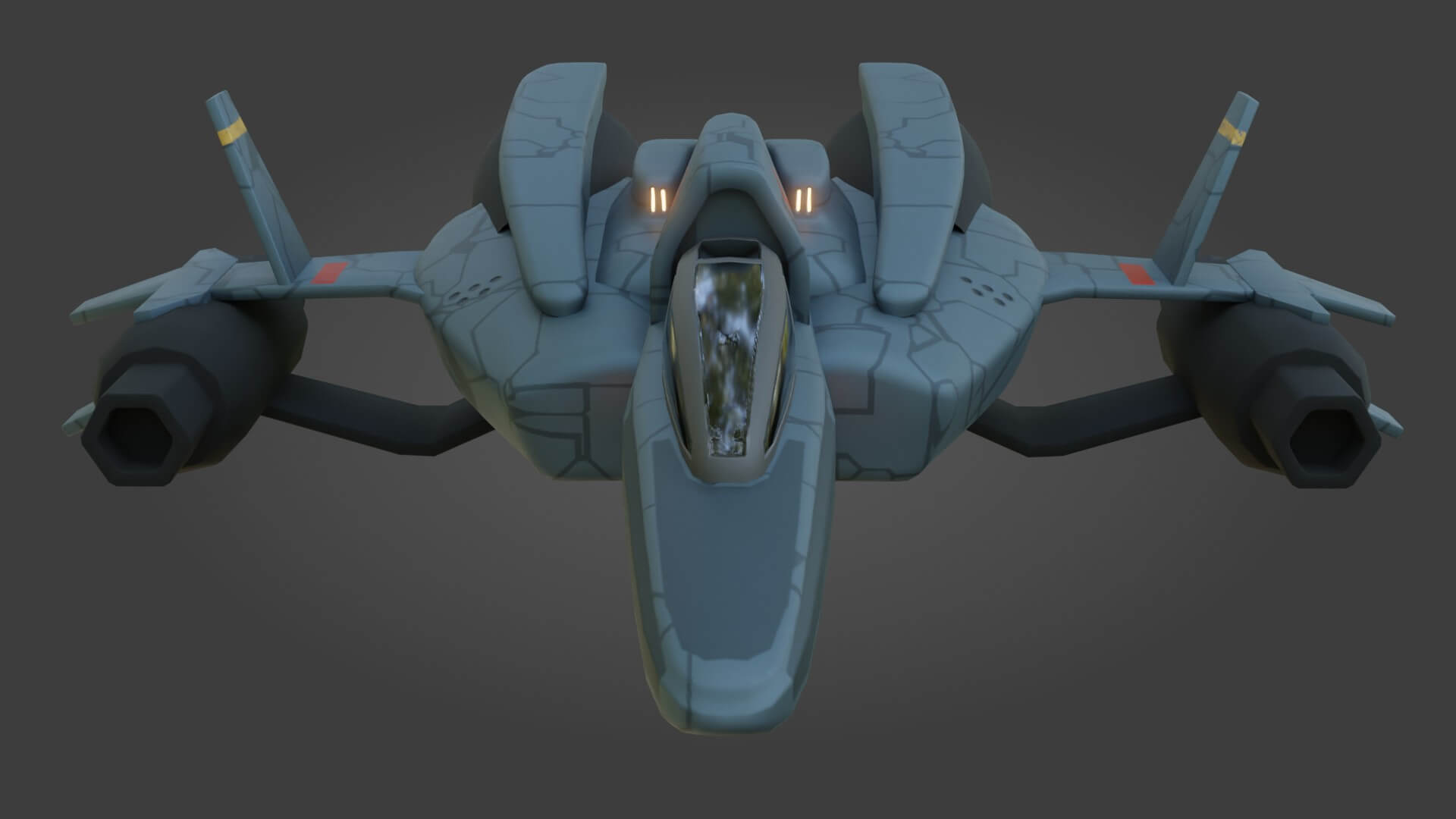 Sci-Fi Fighter Jet 3D Model by sathak
