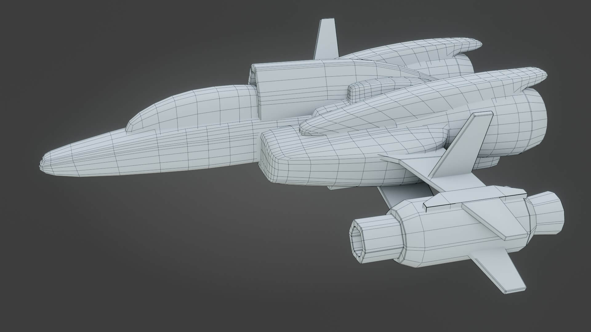 Sci-Fi Fighter Jet 3D Model by sathak