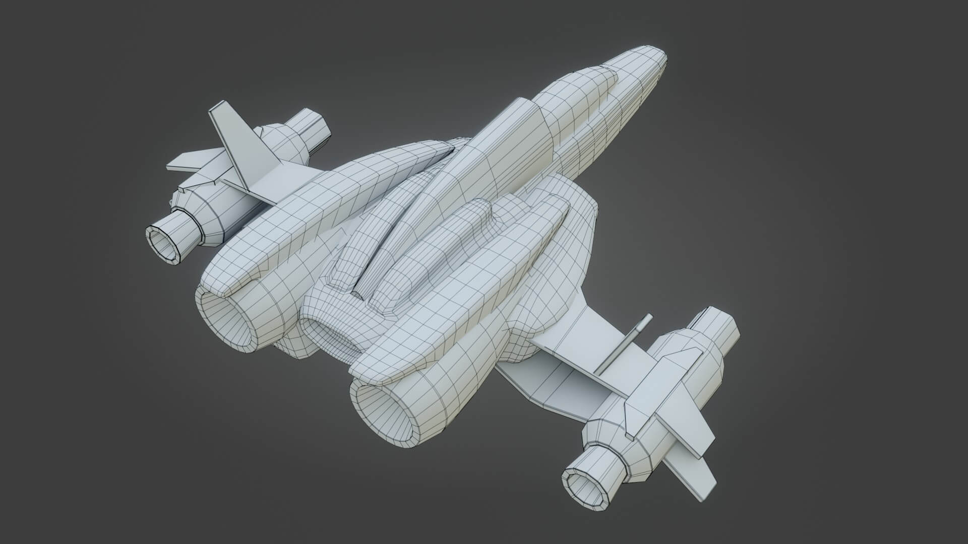 Sci-Fi Fighter Jet 3D Model by sathak