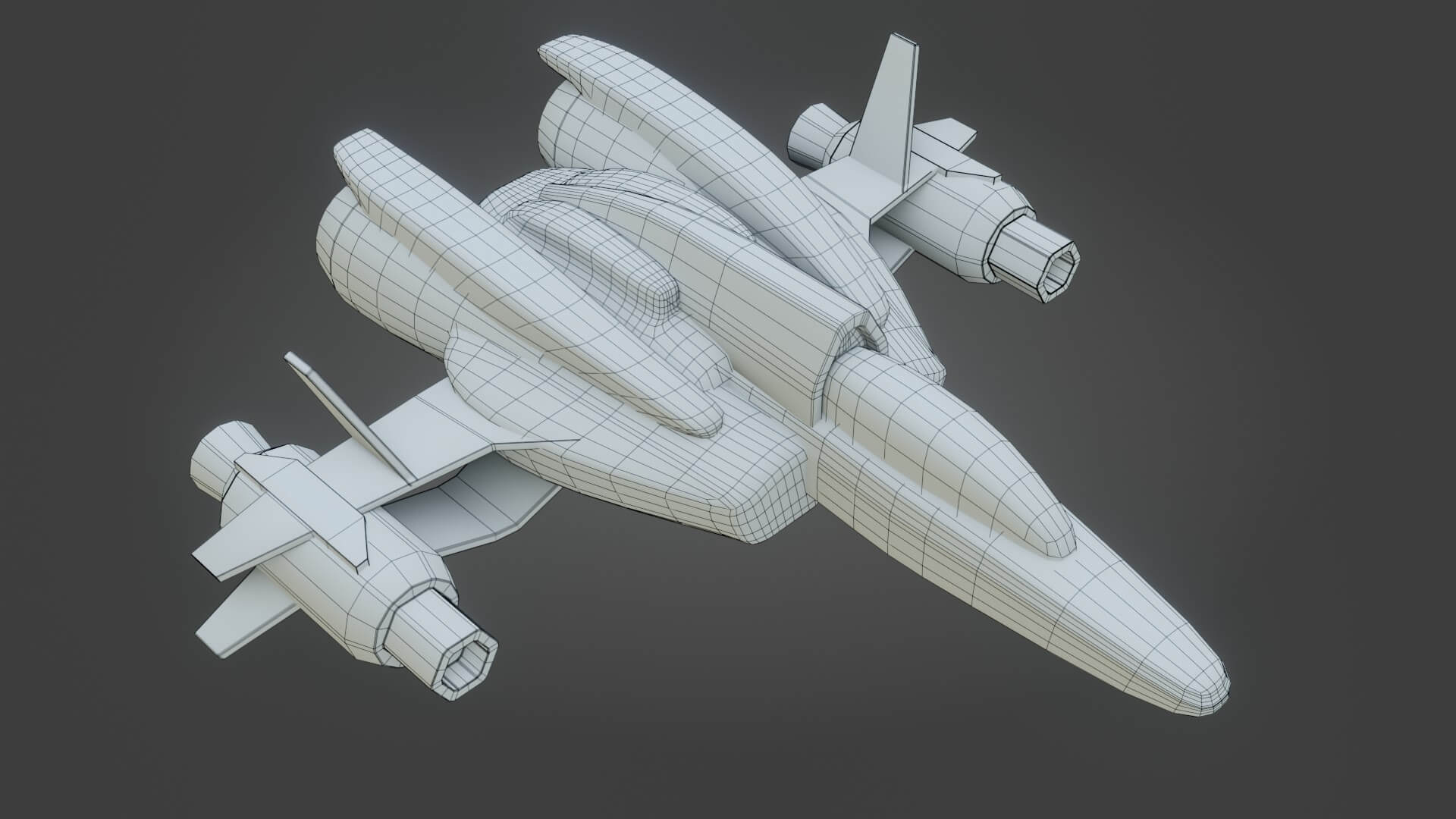 Sci-Fi Fighter Jet 3D Model by sathak
