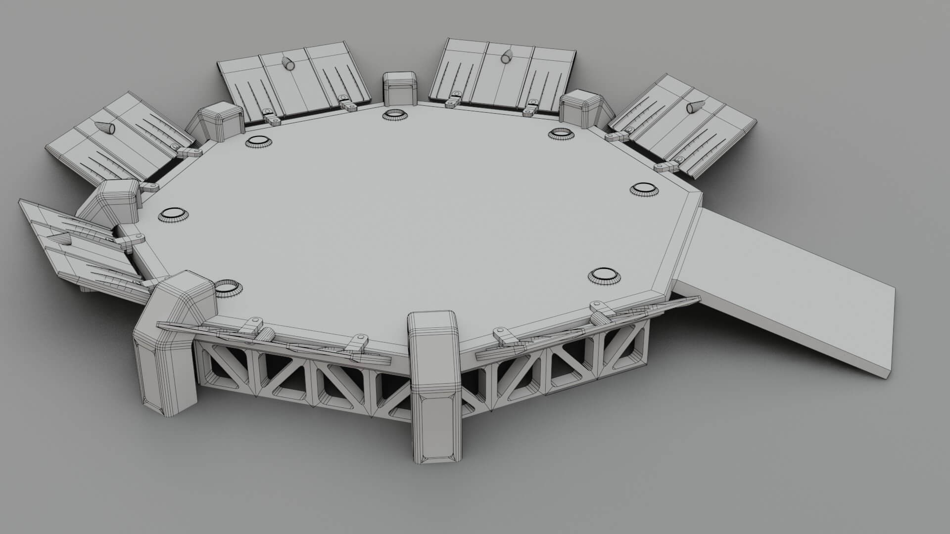 Sci-Fi Landing Pad 3D Model by sathak