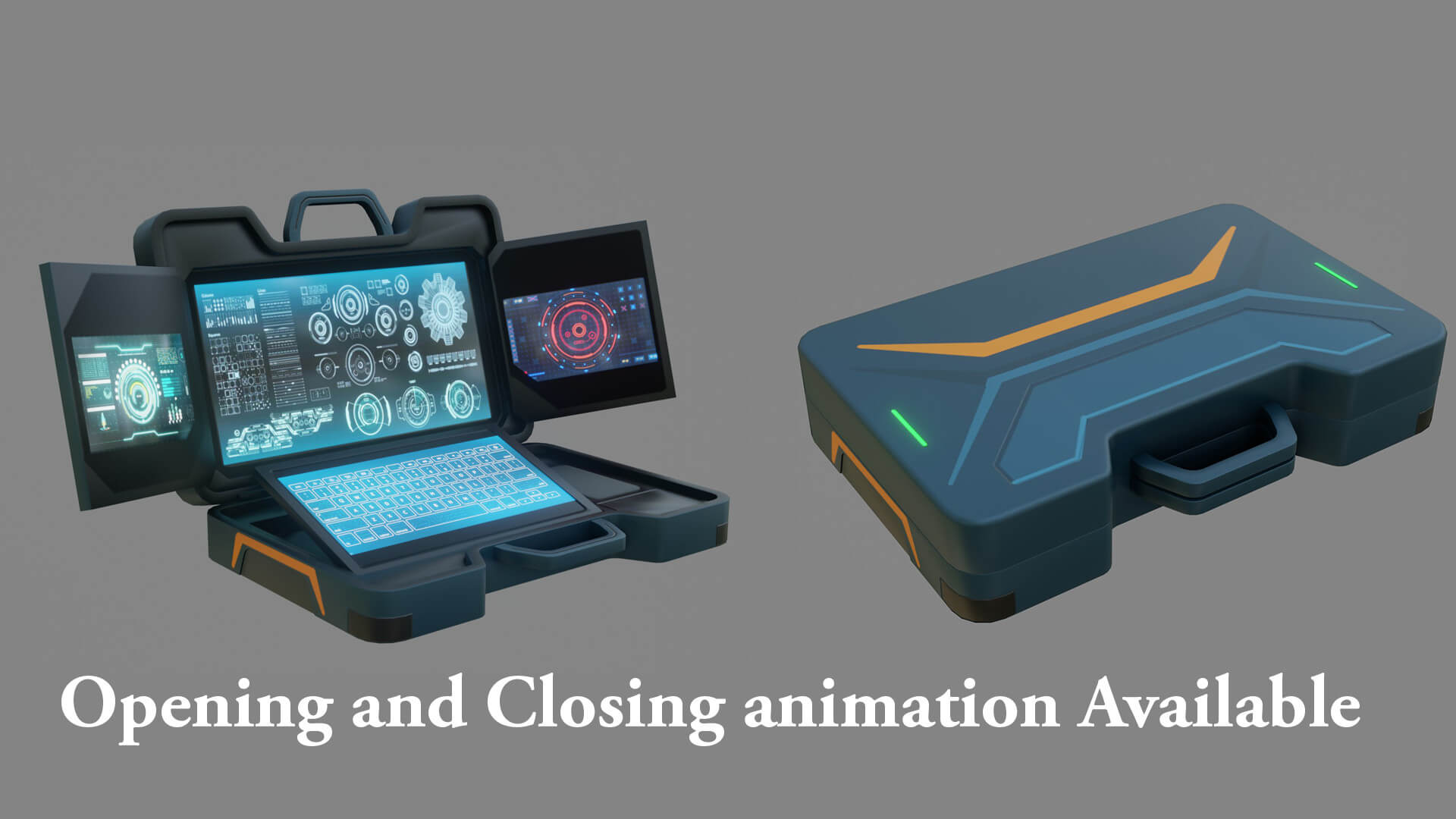 Sci-Fi Laptop 3D Model by sathak