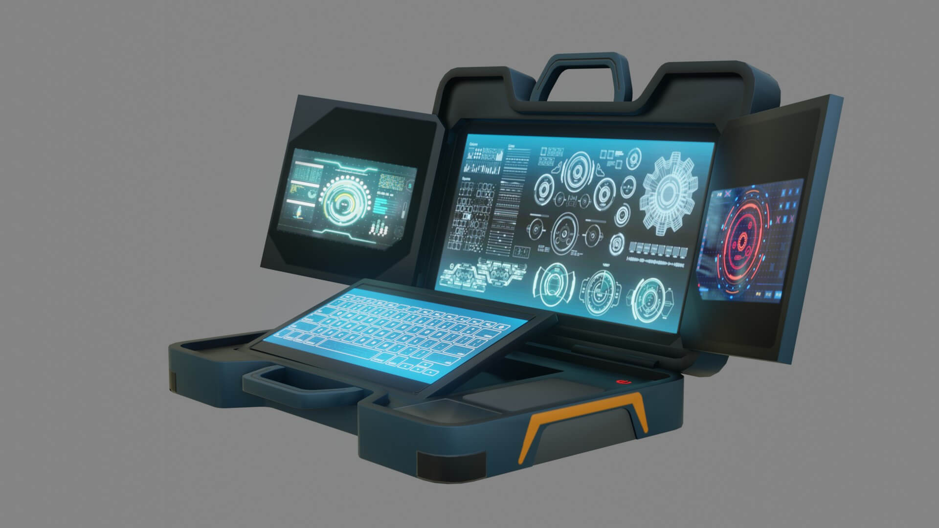 Sci-Fi Laptop 3D Model by sathak