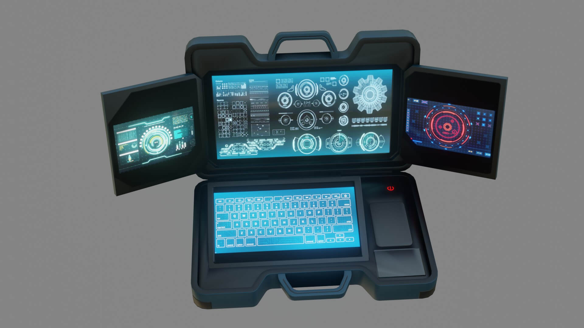 Sci-Fi Laptop 3D Model by sathak