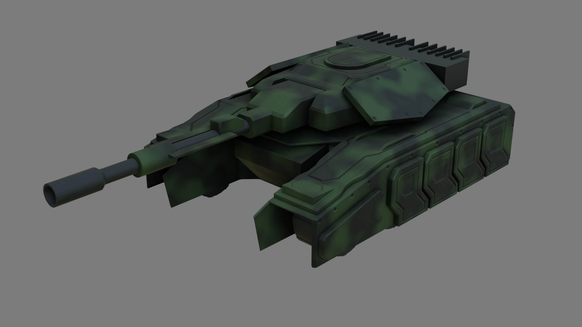Sci-Fi Military Tank 3D Model by sathak