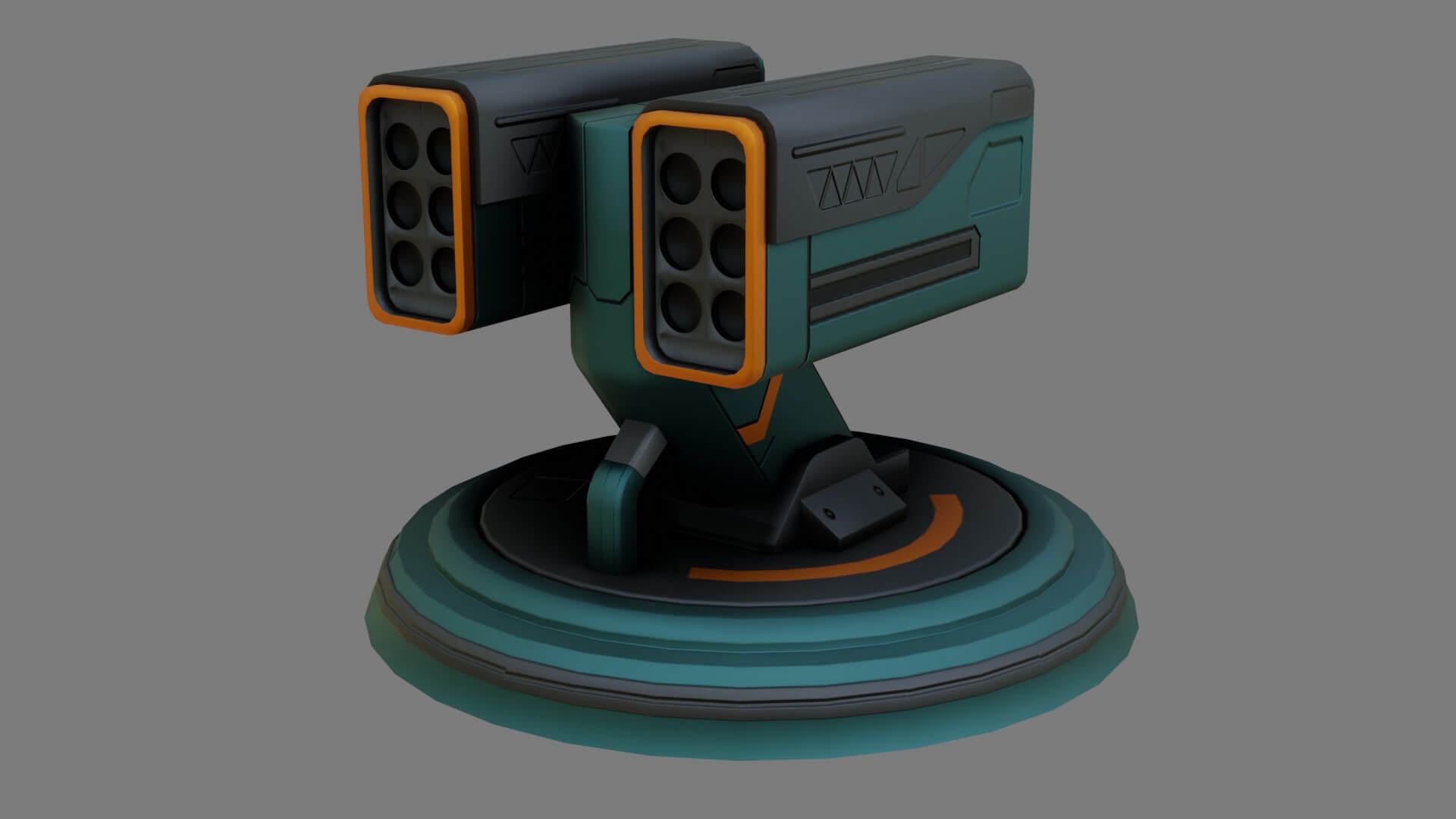 Sci-Fi Missile Launcher 3D Model by sathak