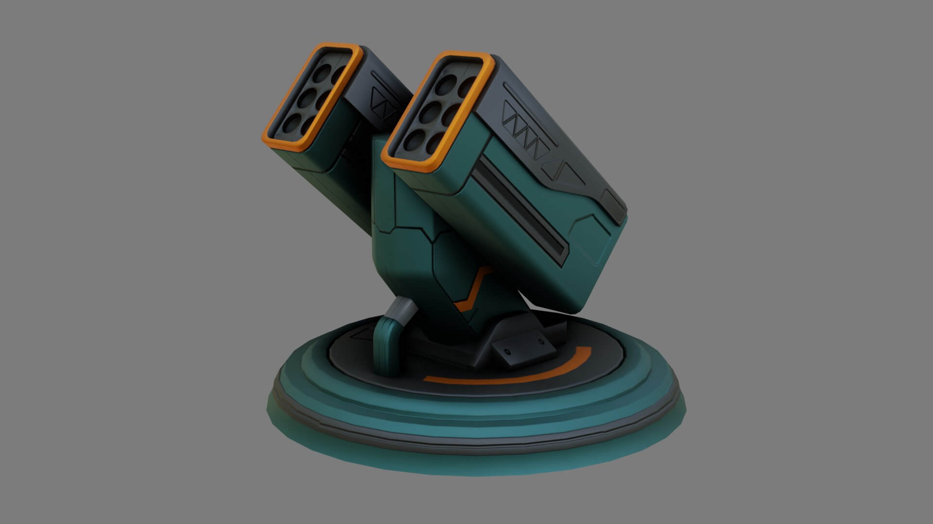 Sci-Fi Missile Launcher 3D Model by sathak