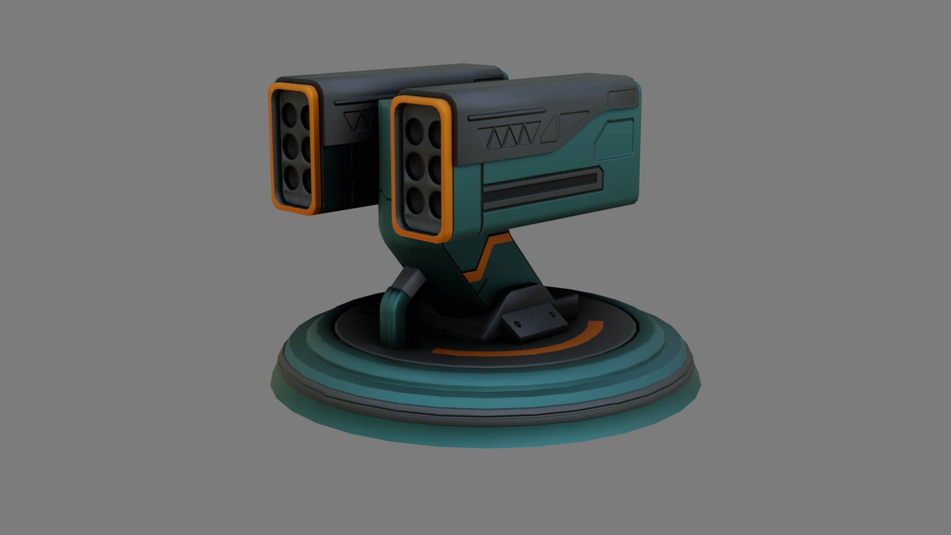 Sci-Fi Missile Launcher 3D Model by sathak
