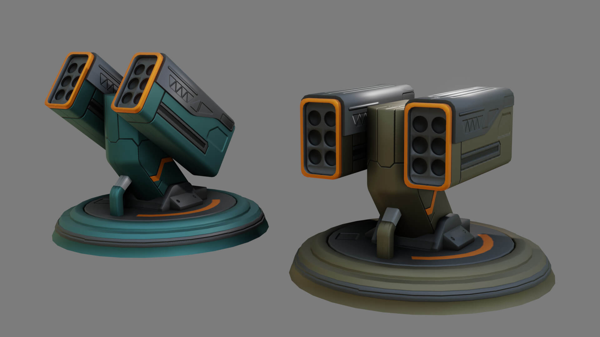Sci-Fi Missile Launcher 3D Model by sathak