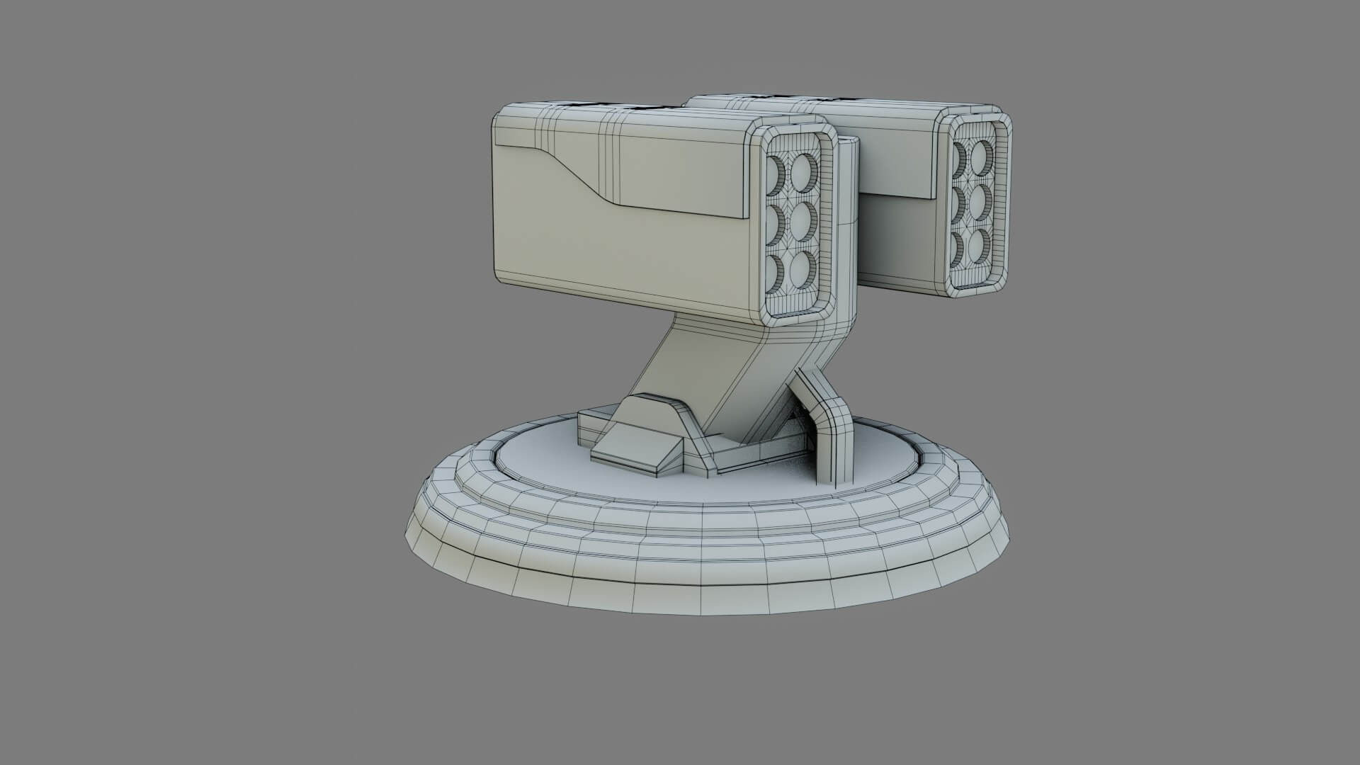 Sci-Fi Missile Launcher 3D Model by sathak