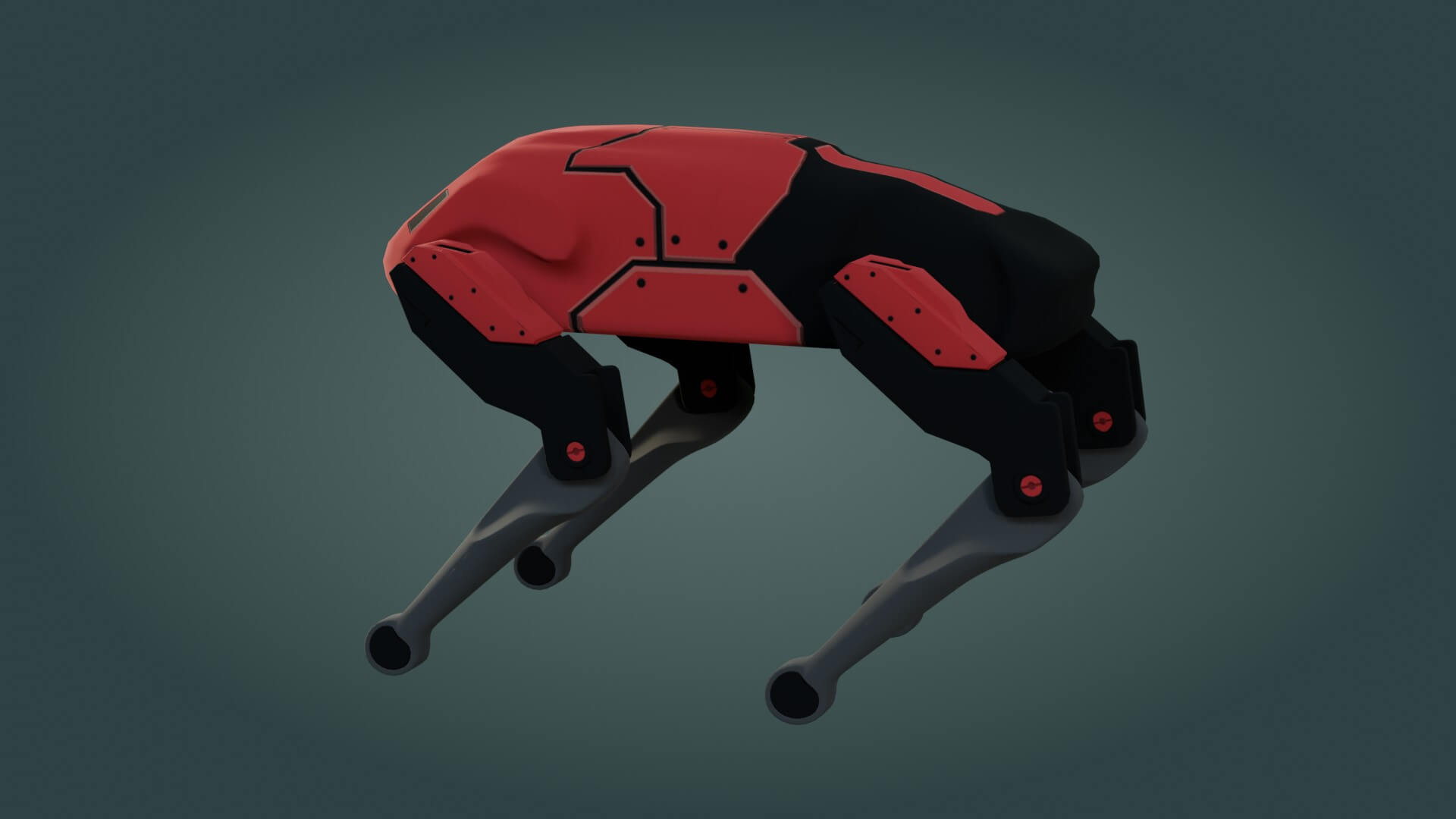 Sci-Fi Robot Dog 3D Model by sathak