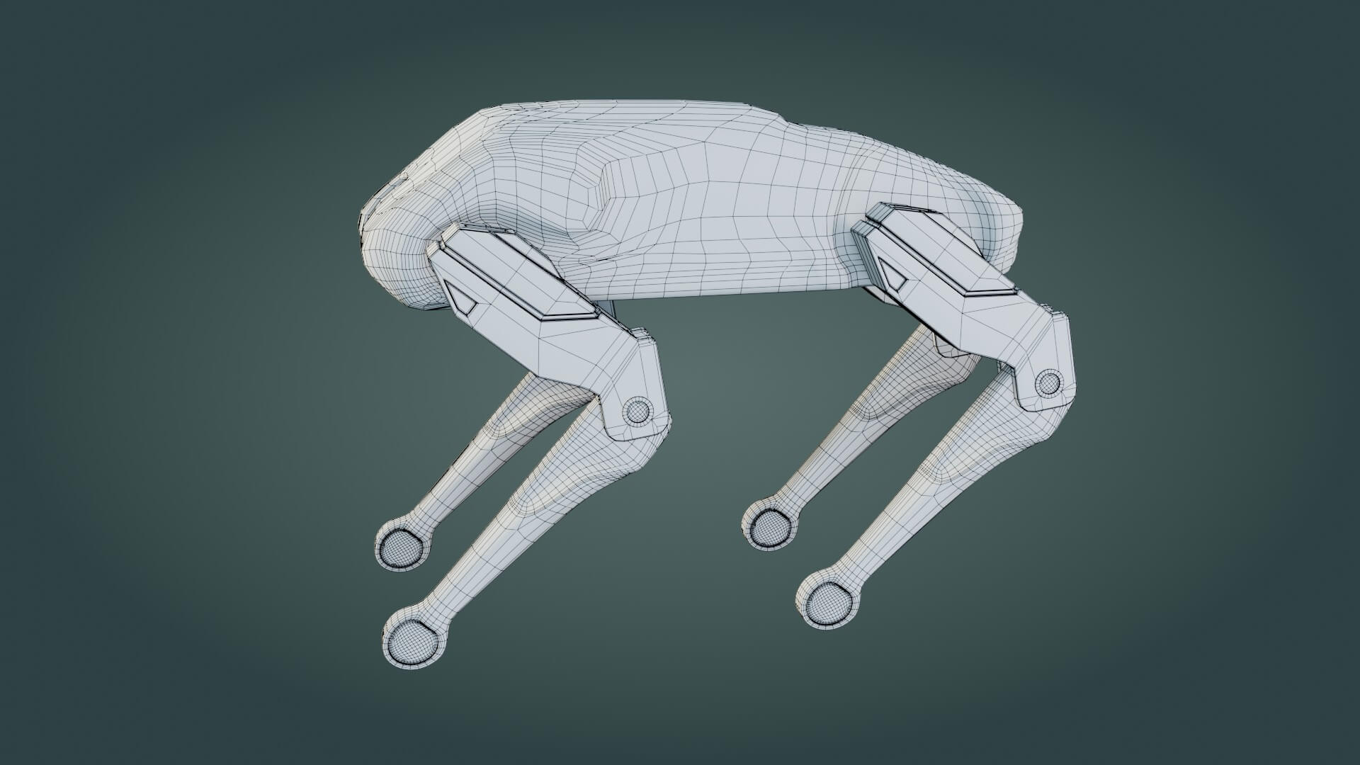 Sci-Fi Robot Dog 3D Model by sathak