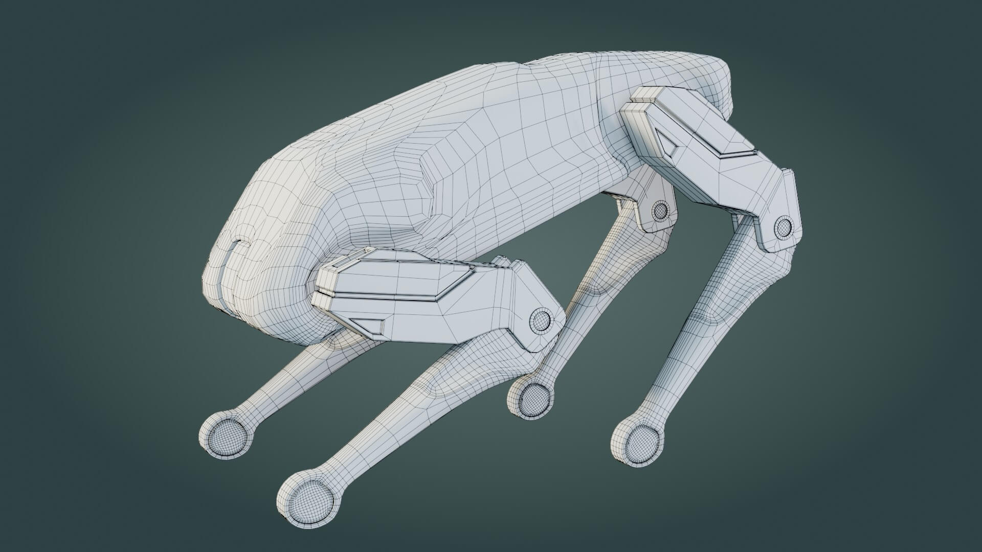 Sci-Fi Robot Dog 3D Model by sathak