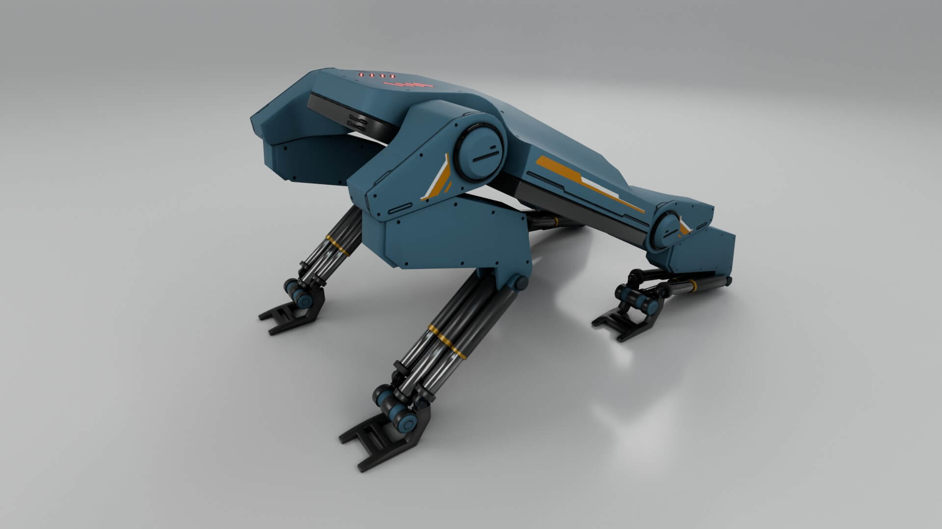 Sci-Fi Robotic Beast 3D Model by sathak