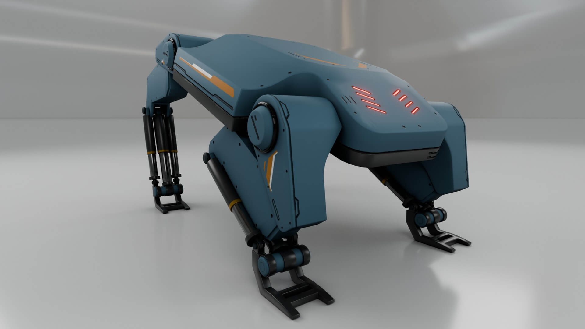 Sci-Fi Robotic Beast 3D Model by sathak
