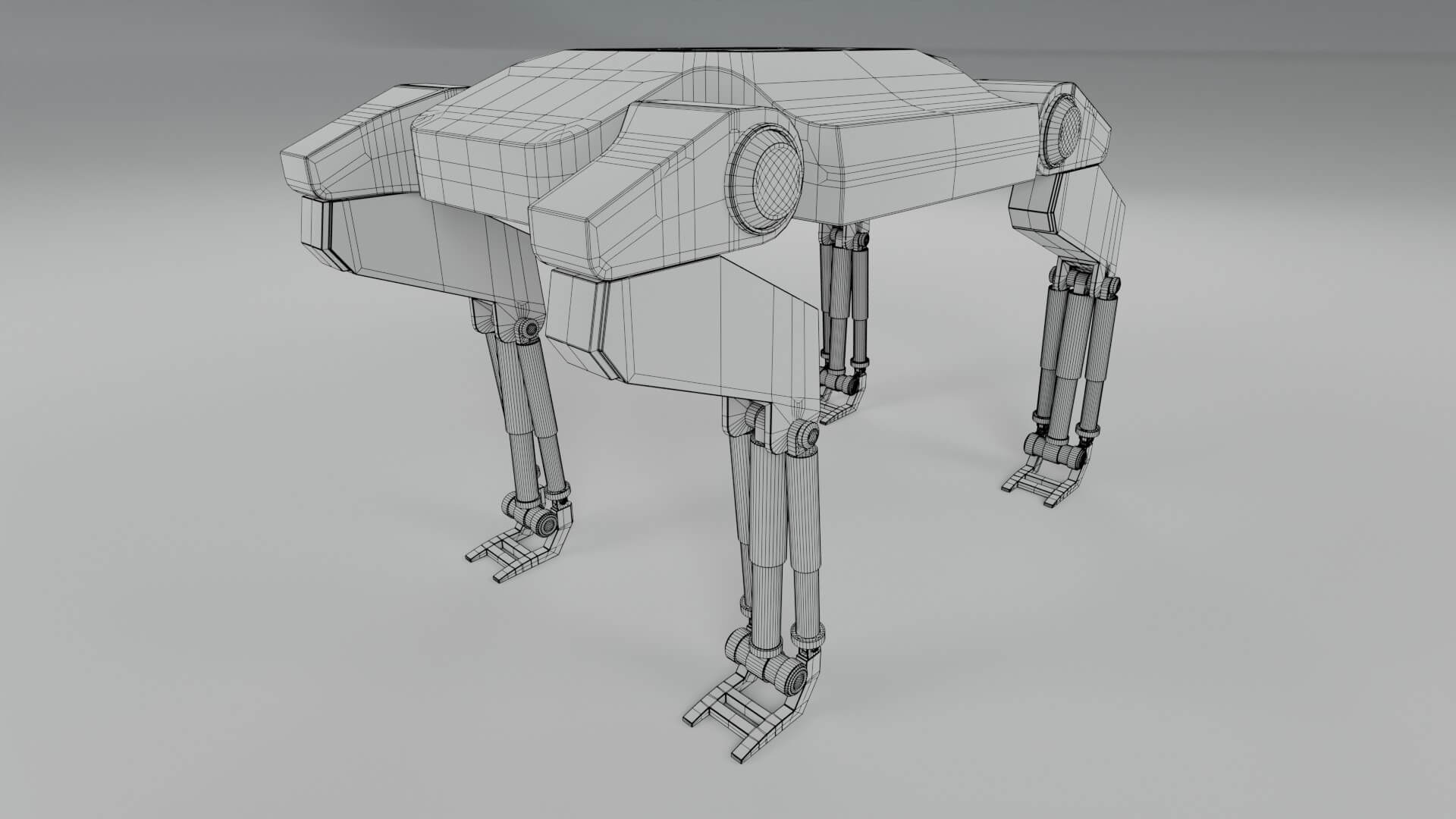 Sci-Fi Robotic Beast 3D Model by sathak