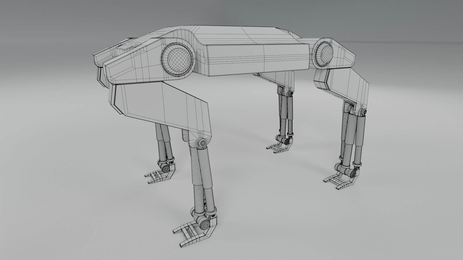 Sci-Fi Robotic Beast 3D Model by sathak