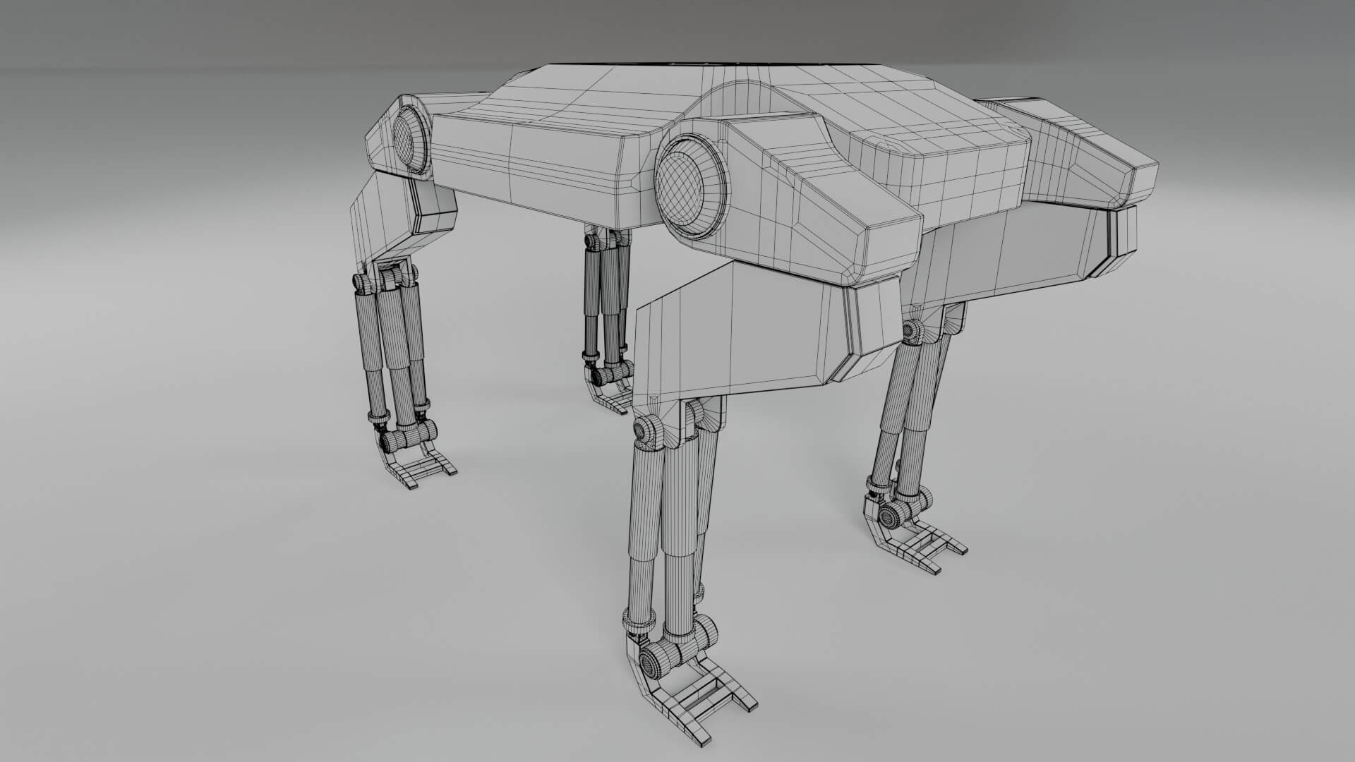 Sci-Fi Robotic Beast 3D Model by sathak