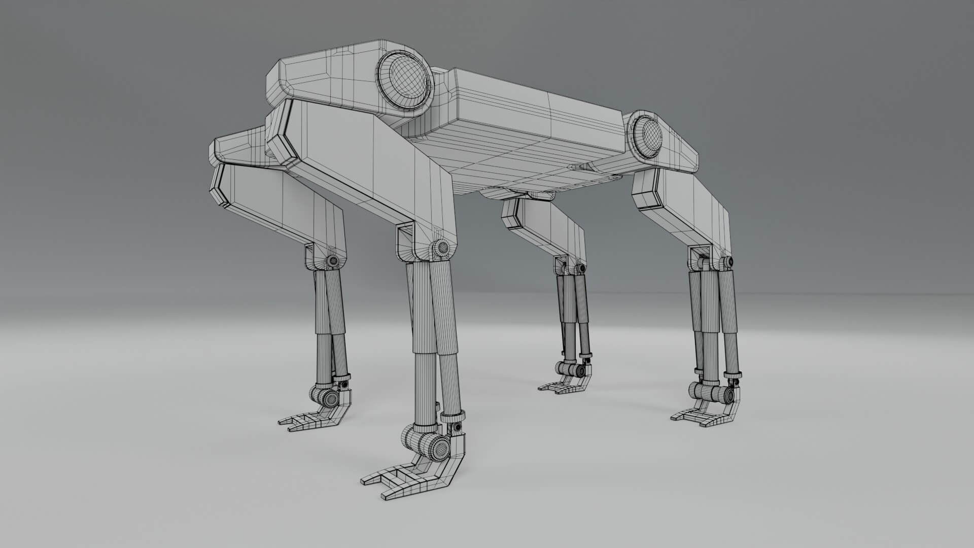 Sci-Fi Robotic Beast 3D Model by sathak