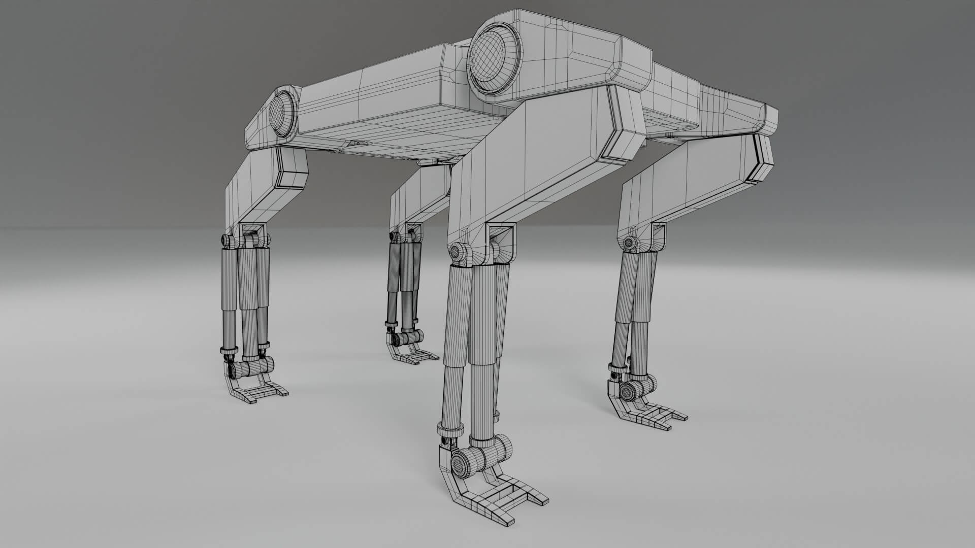 Sci-Fi Robotic Beast 3D Model by sathak
