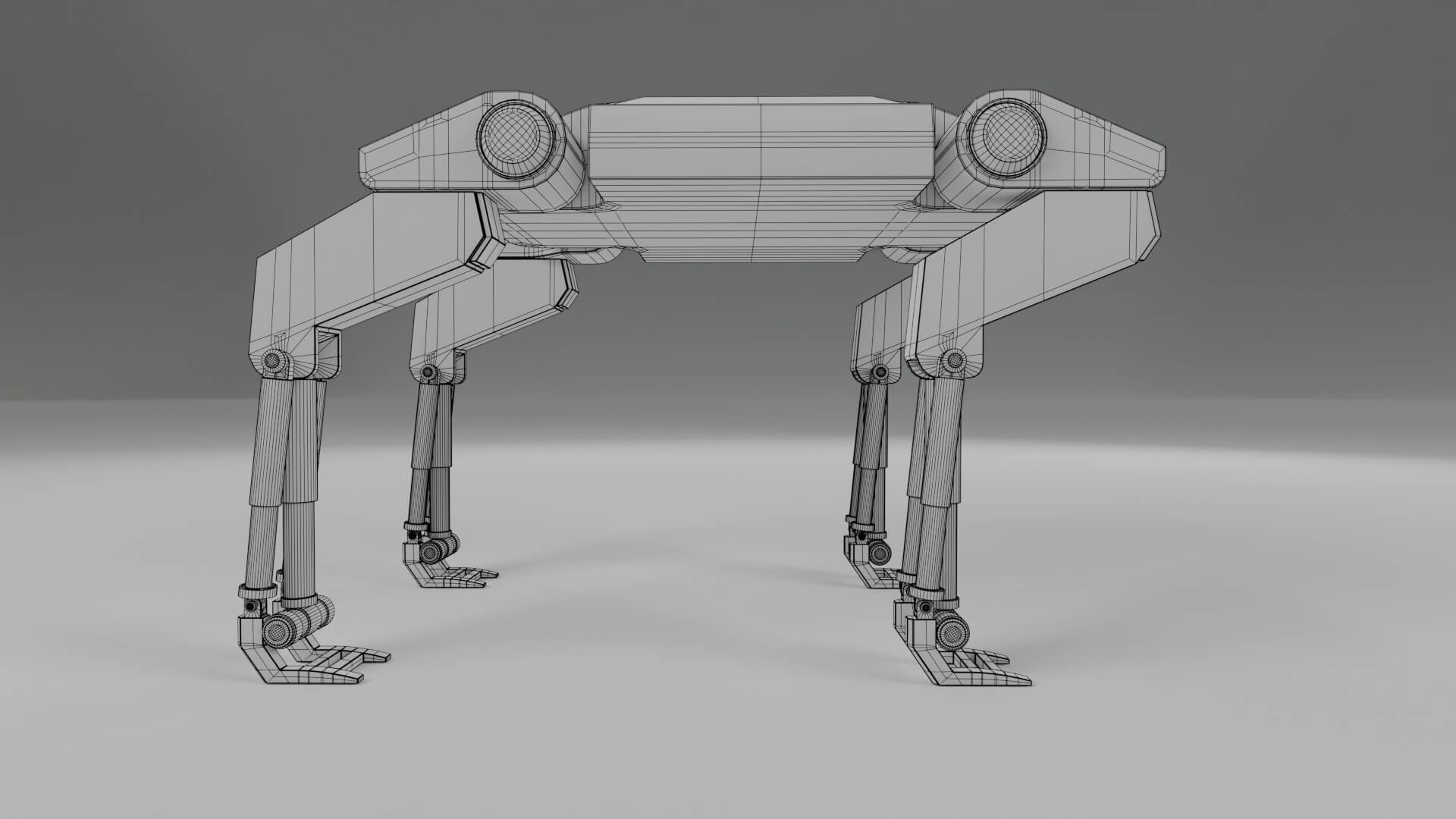 Sci-Fi Robotic Beast 3D Model by sathak