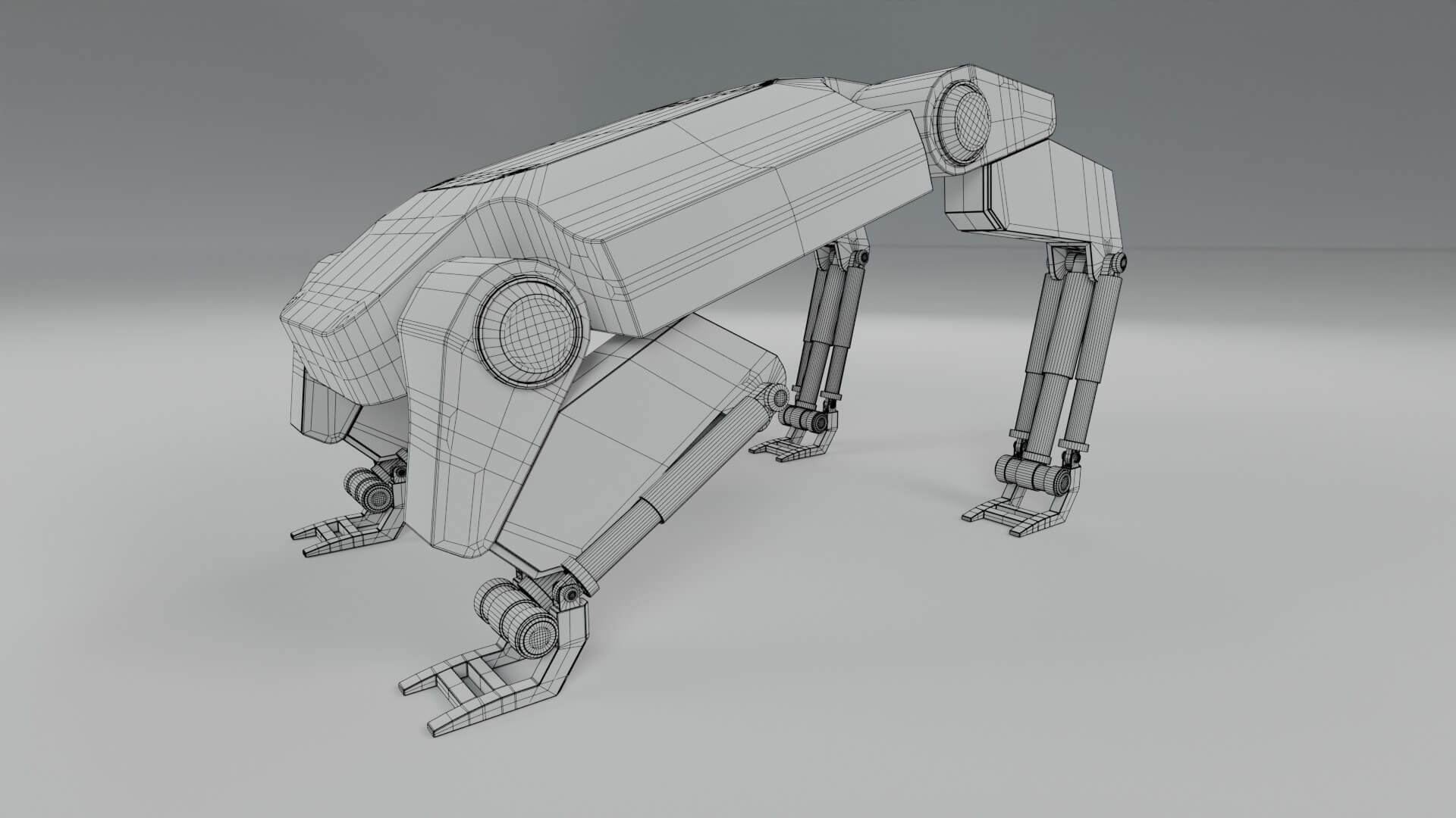 Sci-Fi Robotic Beast 3D Model by sathak